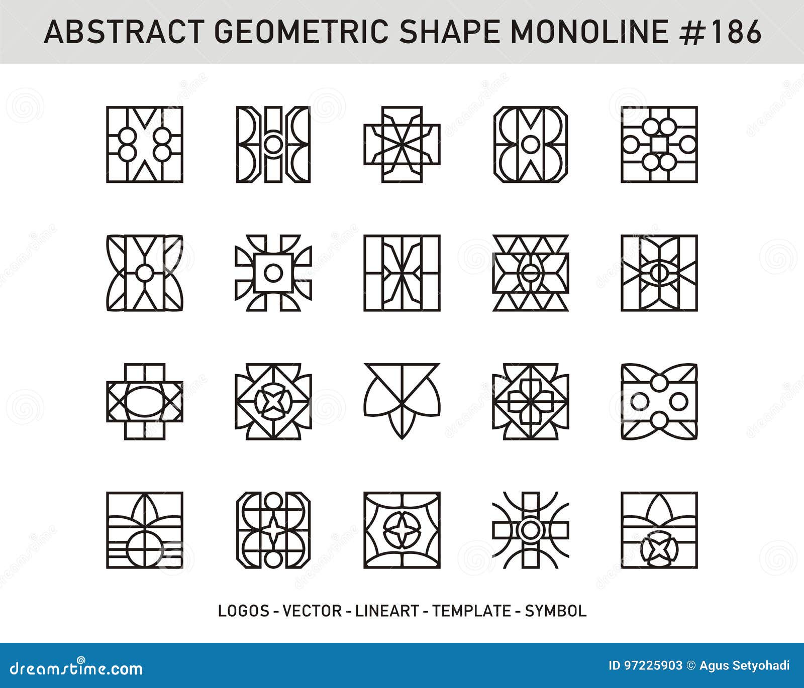 Geometric Design Element Set Stock Illustration - Illustration of ...