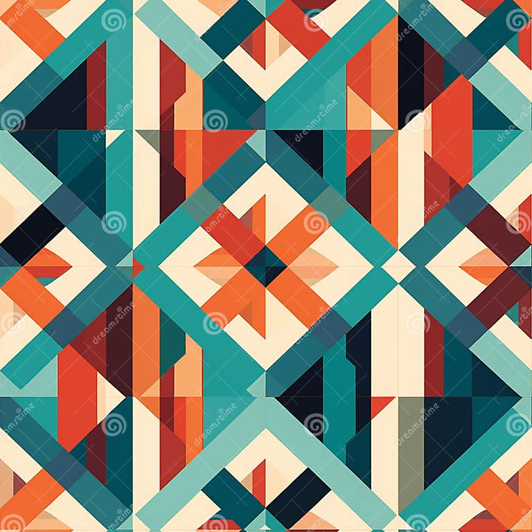 Geometric Design Tile Features Precise Lines, Symmetrical Patterns, and ...