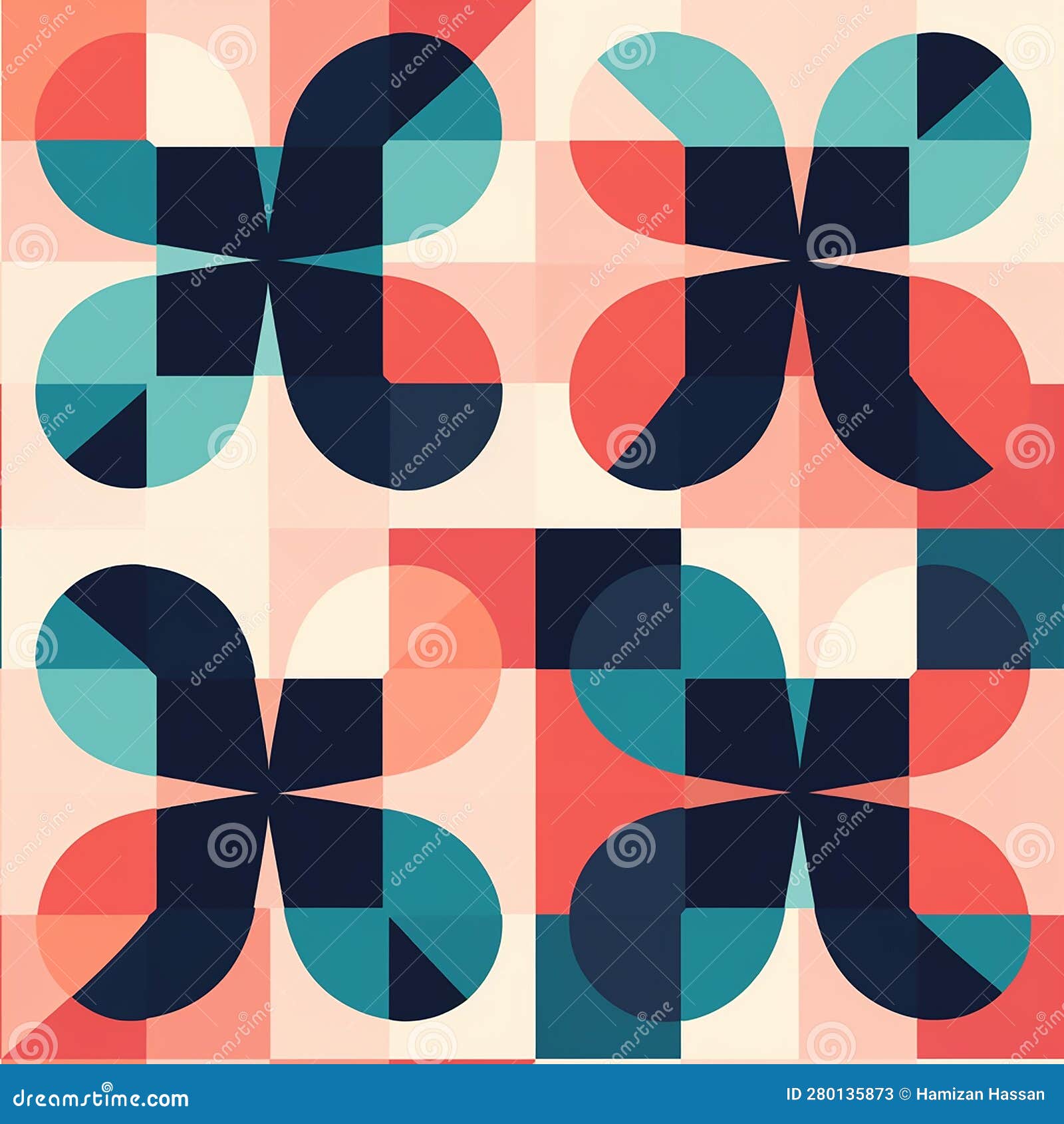 Geometric Design Tile Features Precise Lines, Symmetrical Patterns, and ...