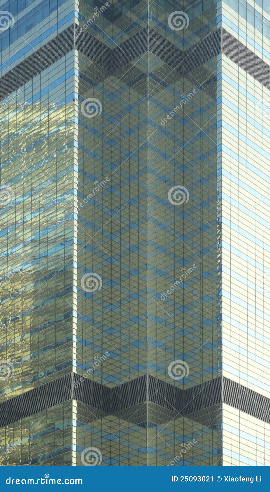 Geometric Designs of Golden Glass Wall Stock Image - Image of ...