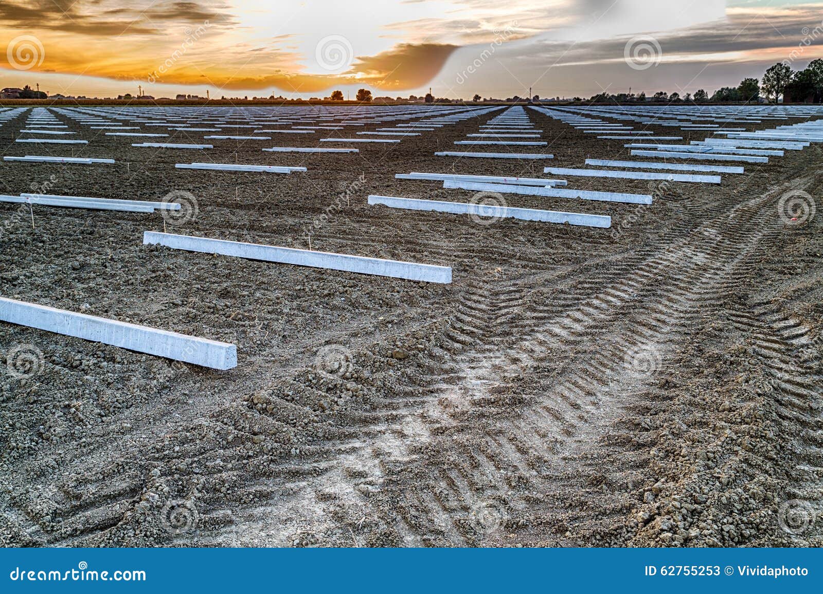 Support Poles For Electric Wires With Voltage At A Power Plant With A ...