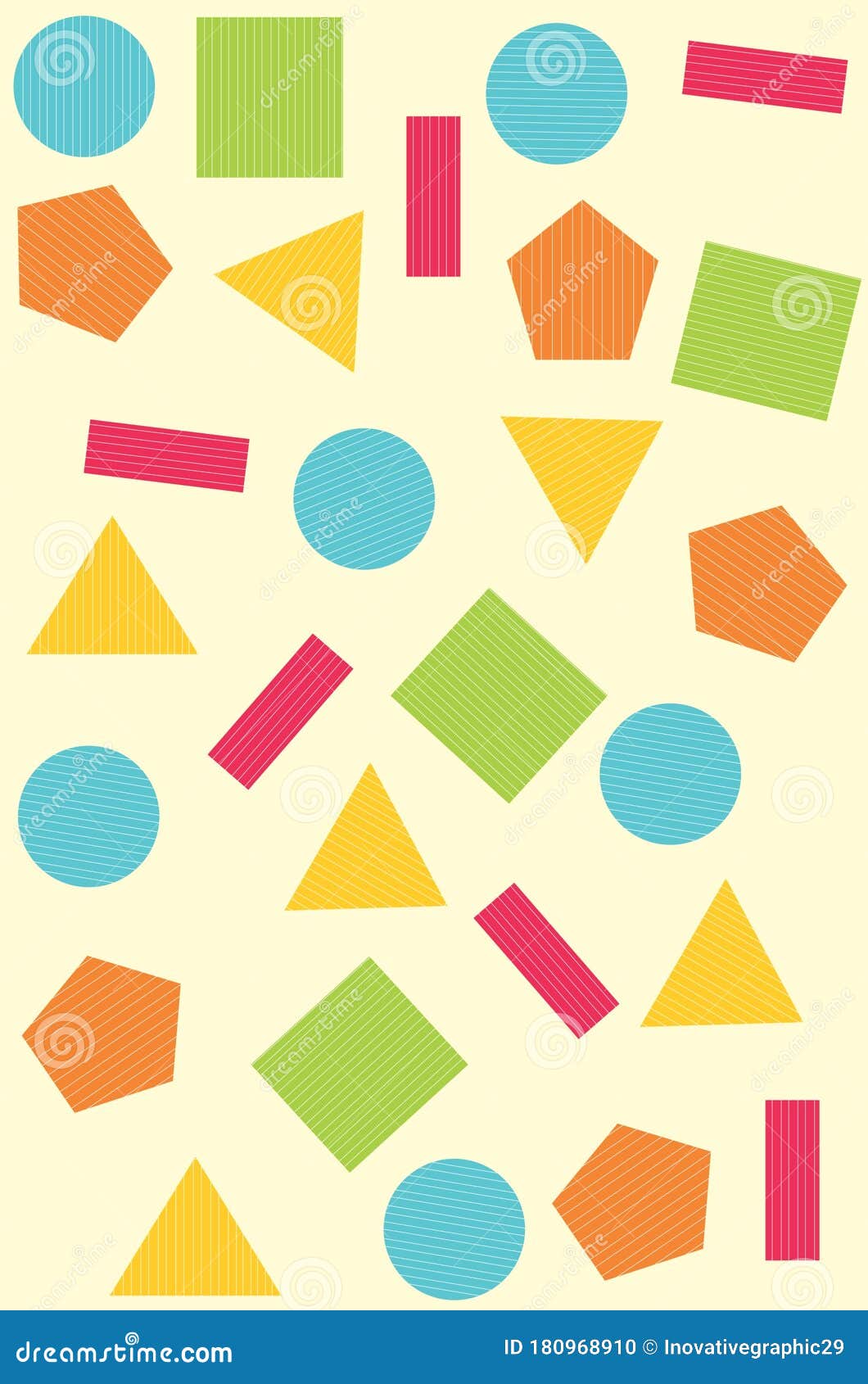 Geometric Colorful Different Shapes Design Stock Illustration ...
