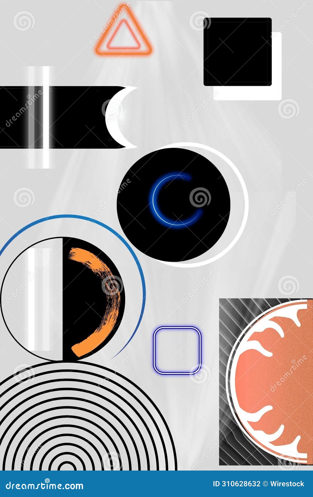 Geometric Digital Art Wallpaper Stock Photo - Image of sphere, circular ...