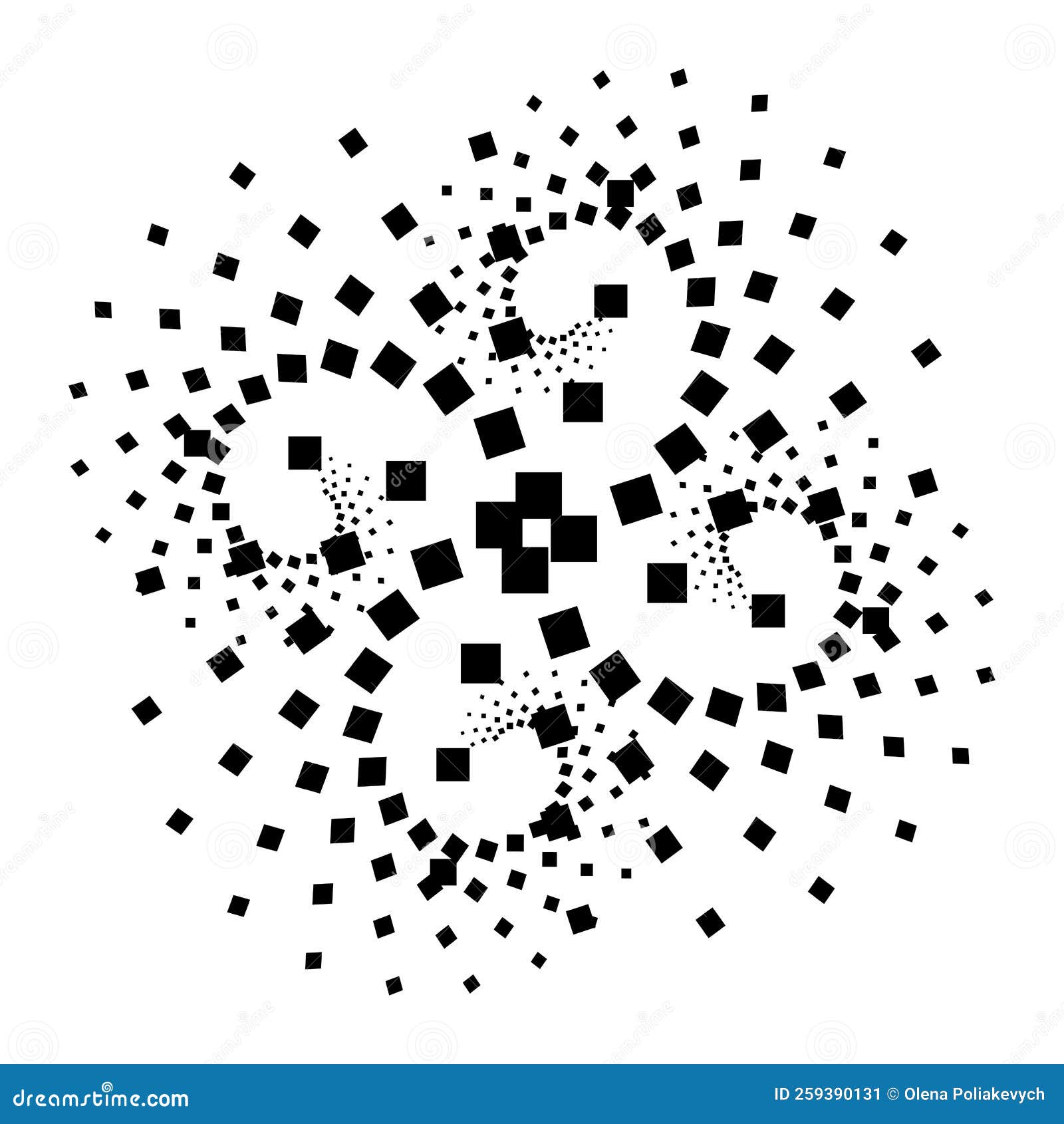 Geometric Dot Figure Pattern. Simple Graphic Ornament. Vector ...