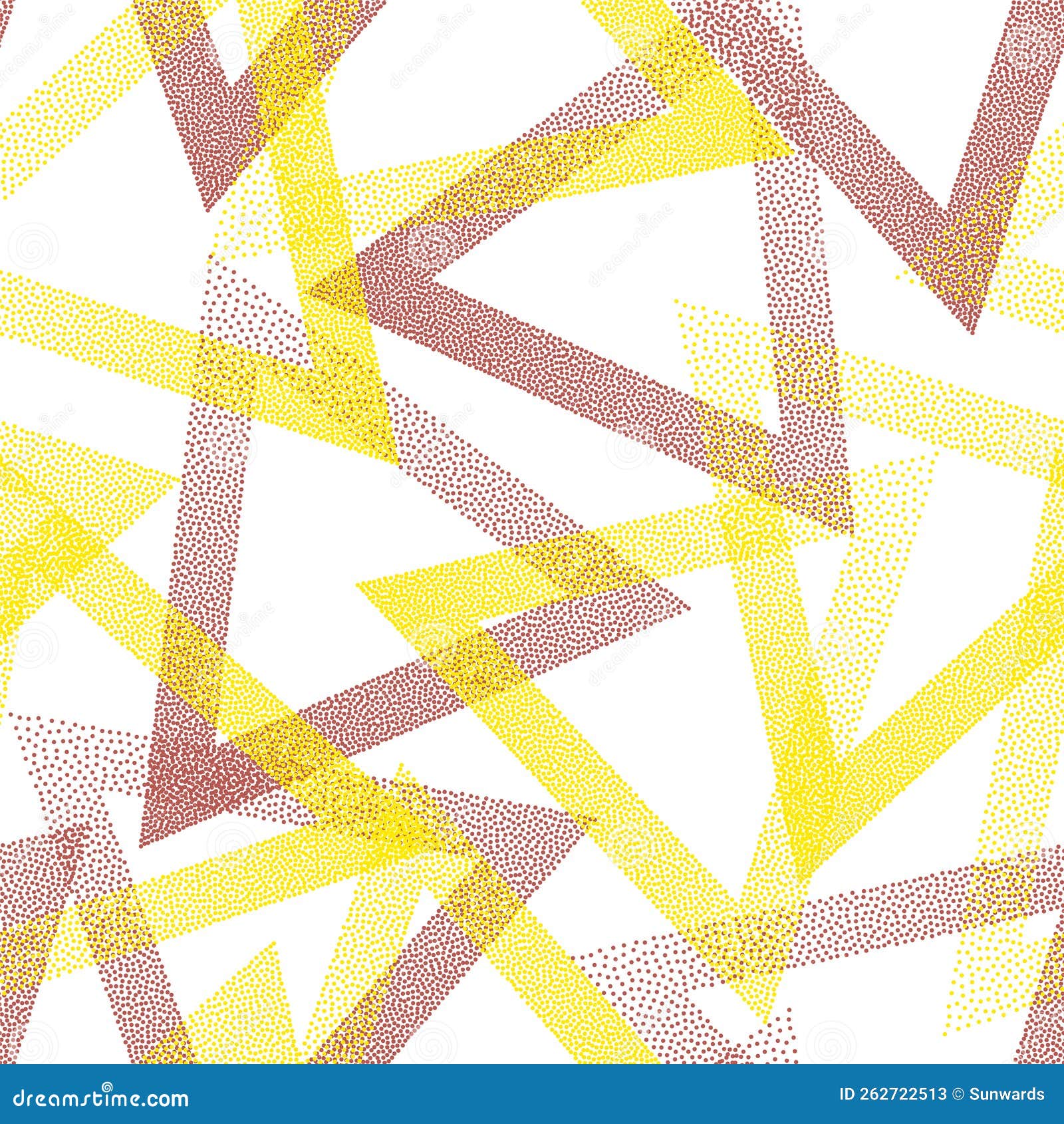 Geometric Dotwork Triangles Vector Seamless Pattern Design. Stock ...