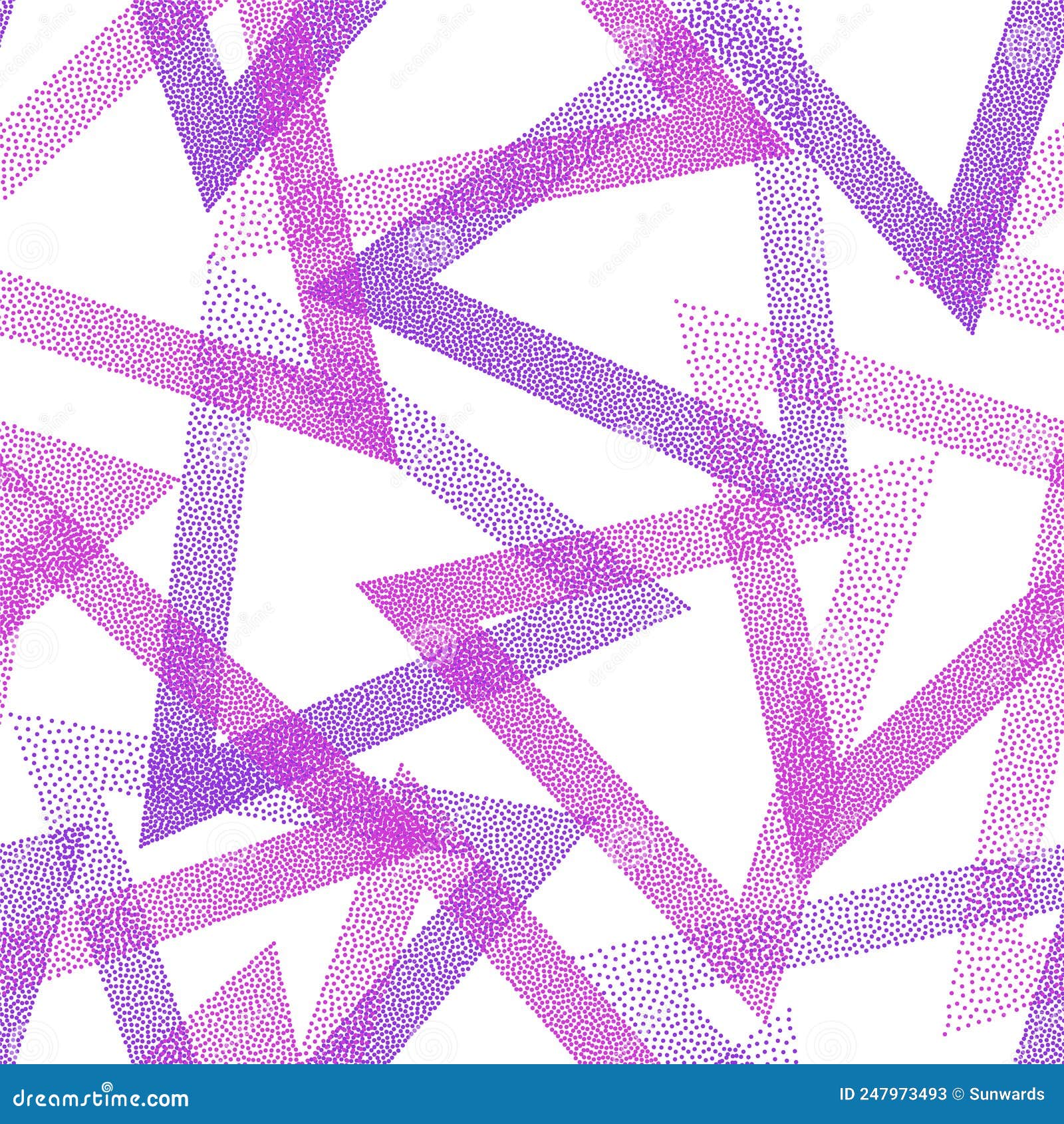 Geometric Dotwork Triangles Vector Seamless Pattern Design. Stock ...