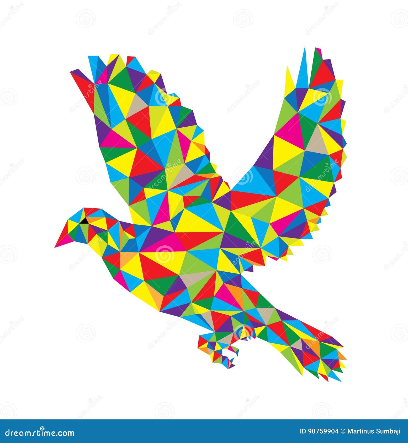 Geometric Dove Flying, Polygonal Art Vector Design Stock Vector ...