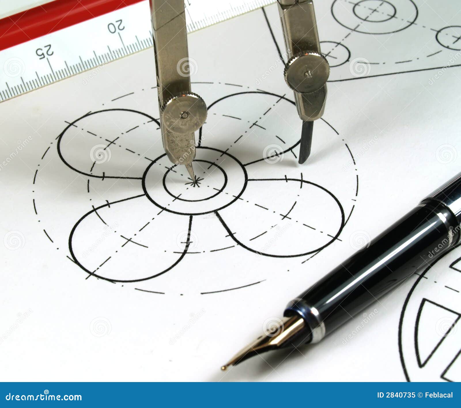 Geometric draw stock image. Image of dimensions, architecture - 2840735