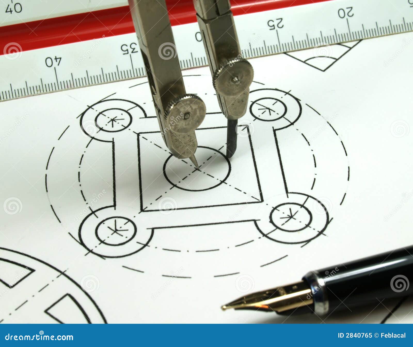 Geometric draw stock image. Image of equipment, built - 2840765