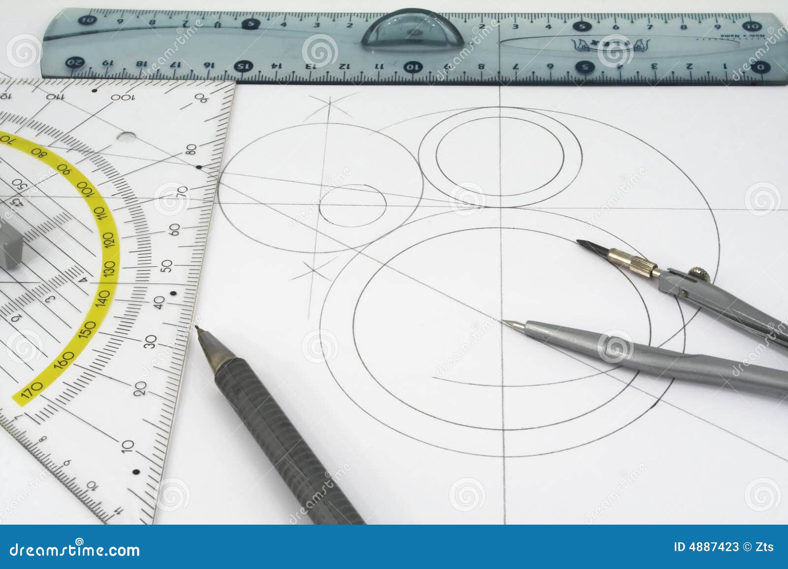 Geometric drawings stock image. Image of equipment, design - 4887423