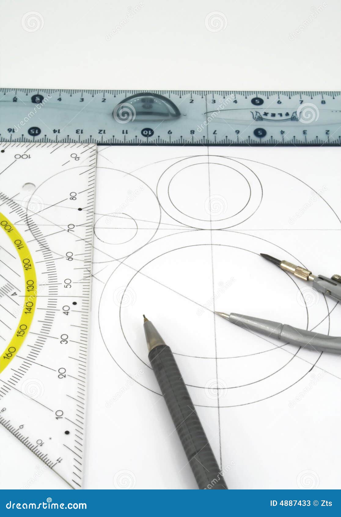 Geometric drawings stock image. Image of instruments, design - 4887433