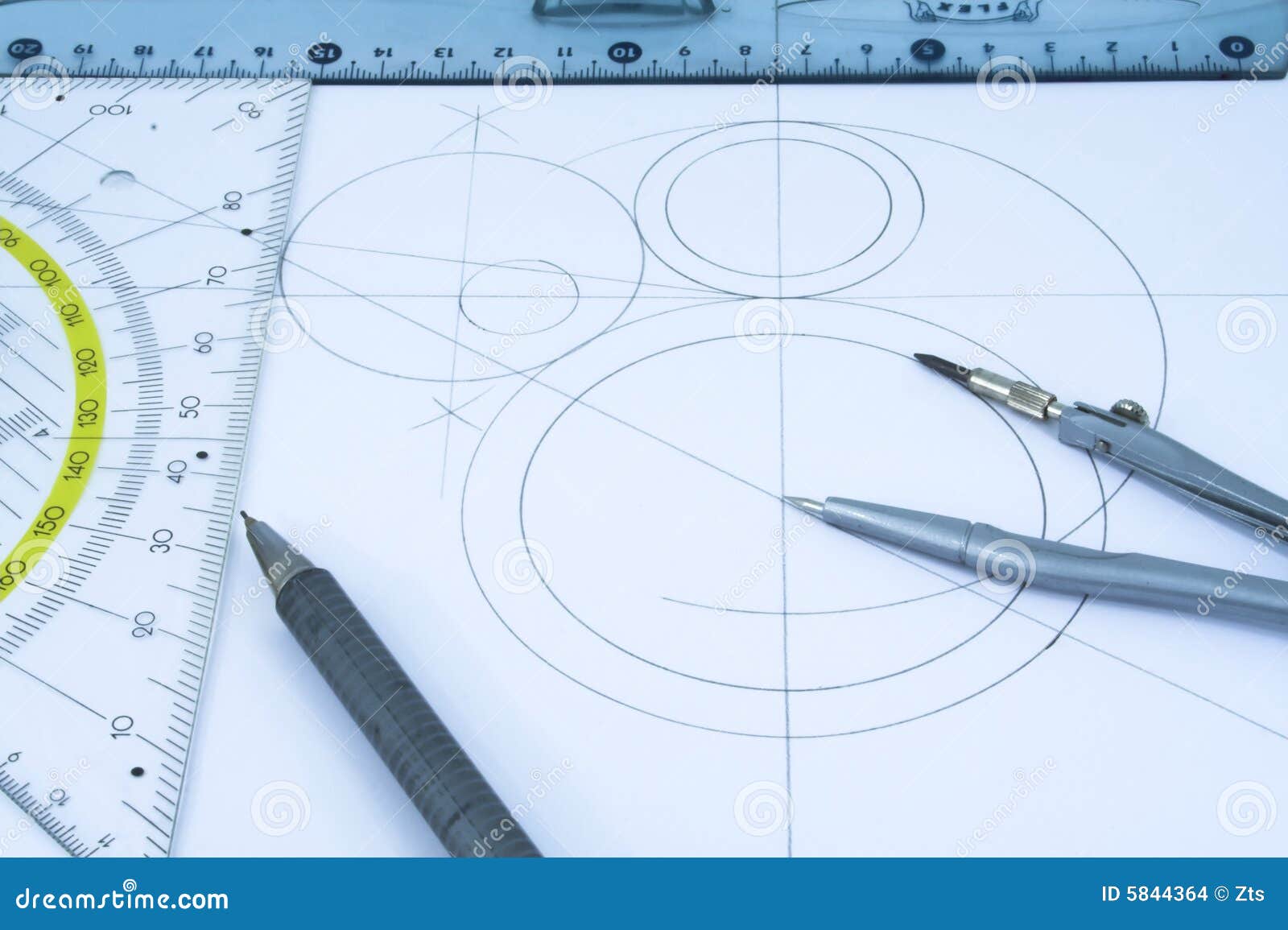 Geometric drawings stock photo. Image of equipment, architecture - 5844364