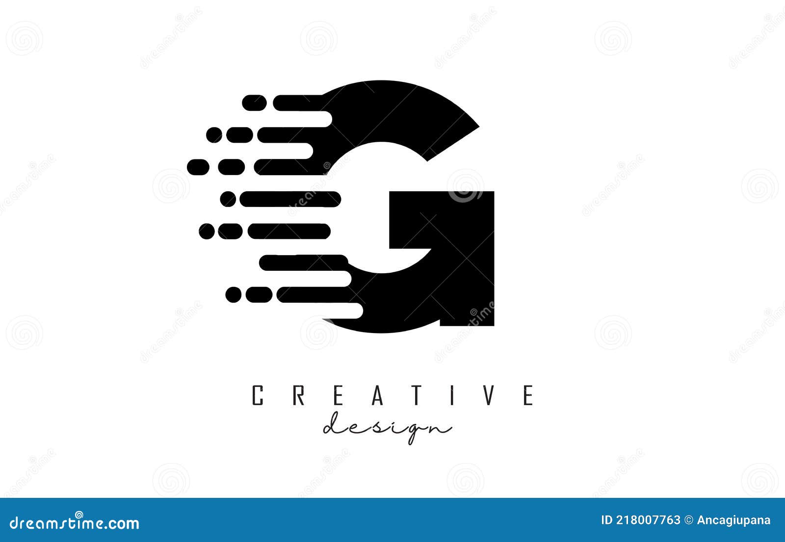 Geometric and Dynamic Letter G Logo Design with Movement Effect Stock ...
