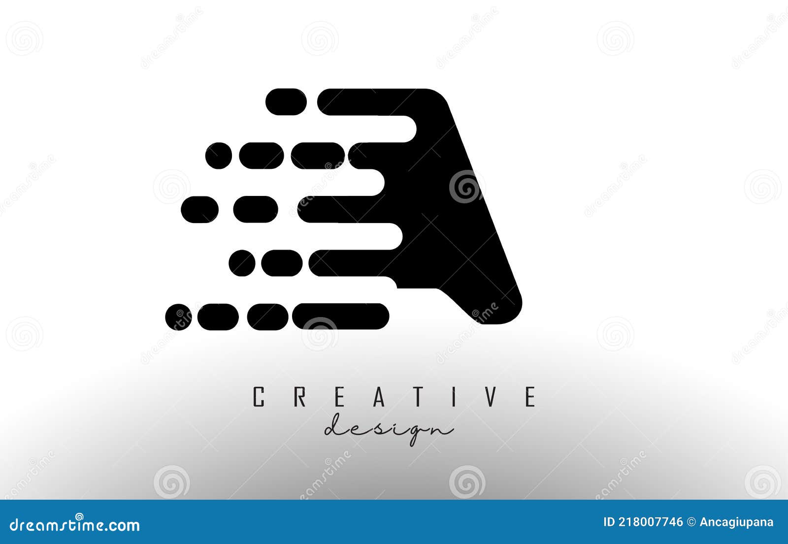 Geometric and Dynamic Letter a Logo Design with Movement Effect Stock ...