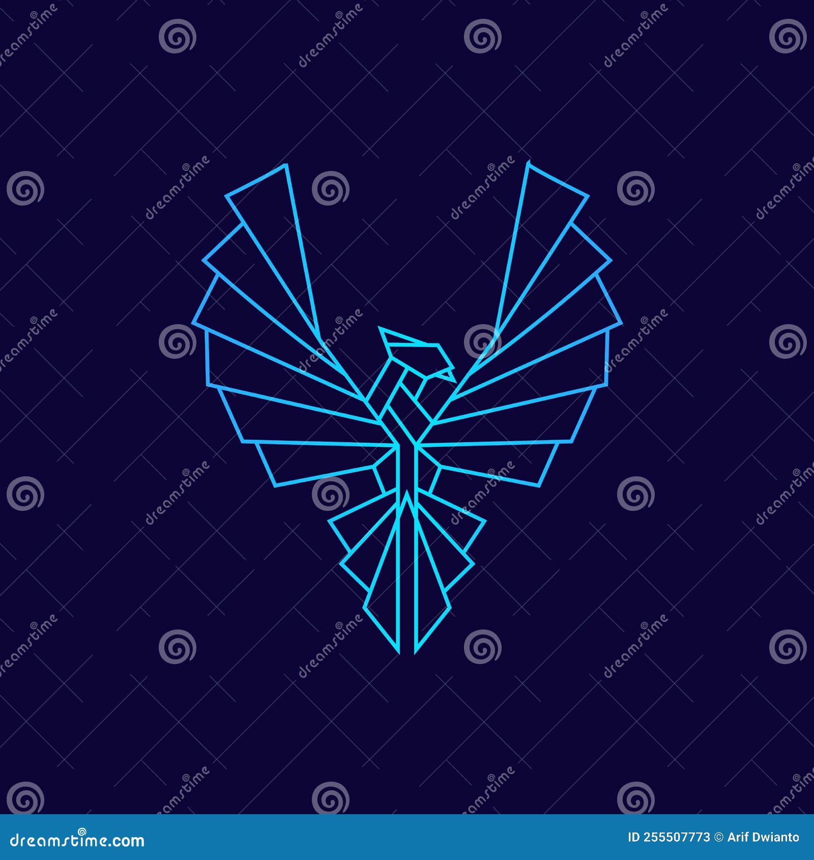 Geometric Eagle Phoenix Modern Logo Ideas Stock Illustration ...