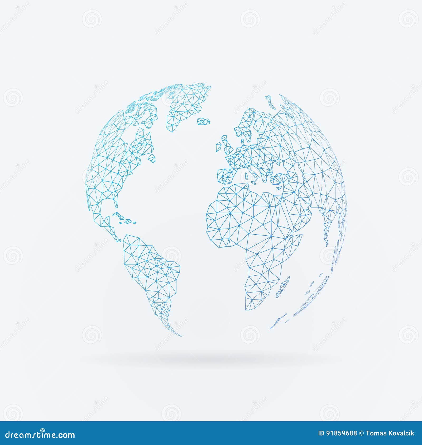 Geometric Earth, Communication Concept Stock Vector - Illustration of ...