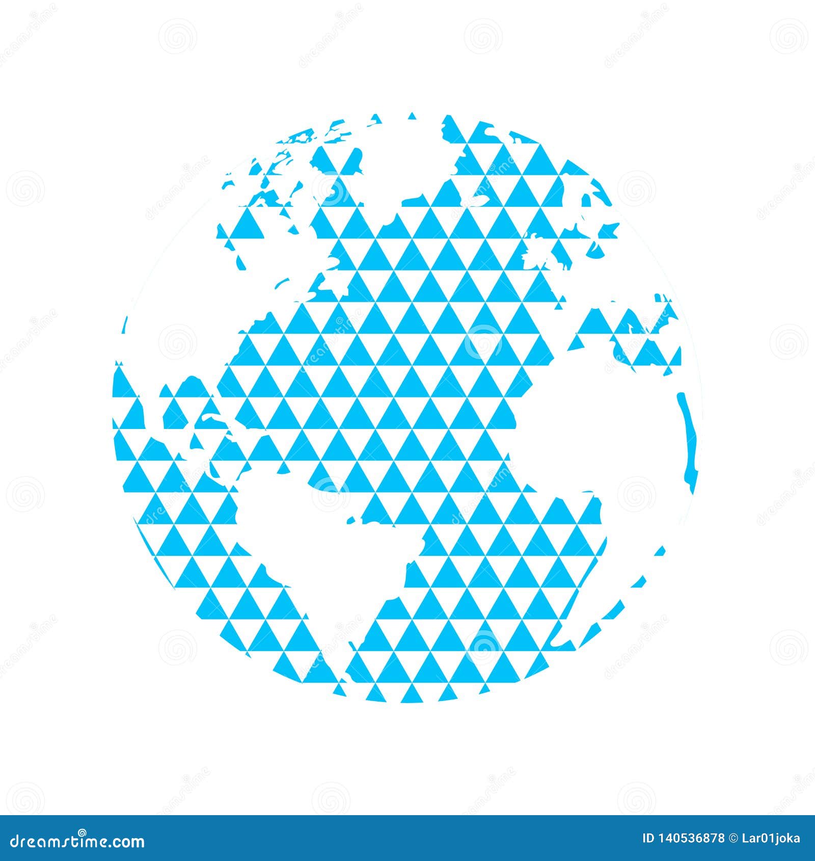 Geometric earth planet stock vector. Illustration of blue - 140536878