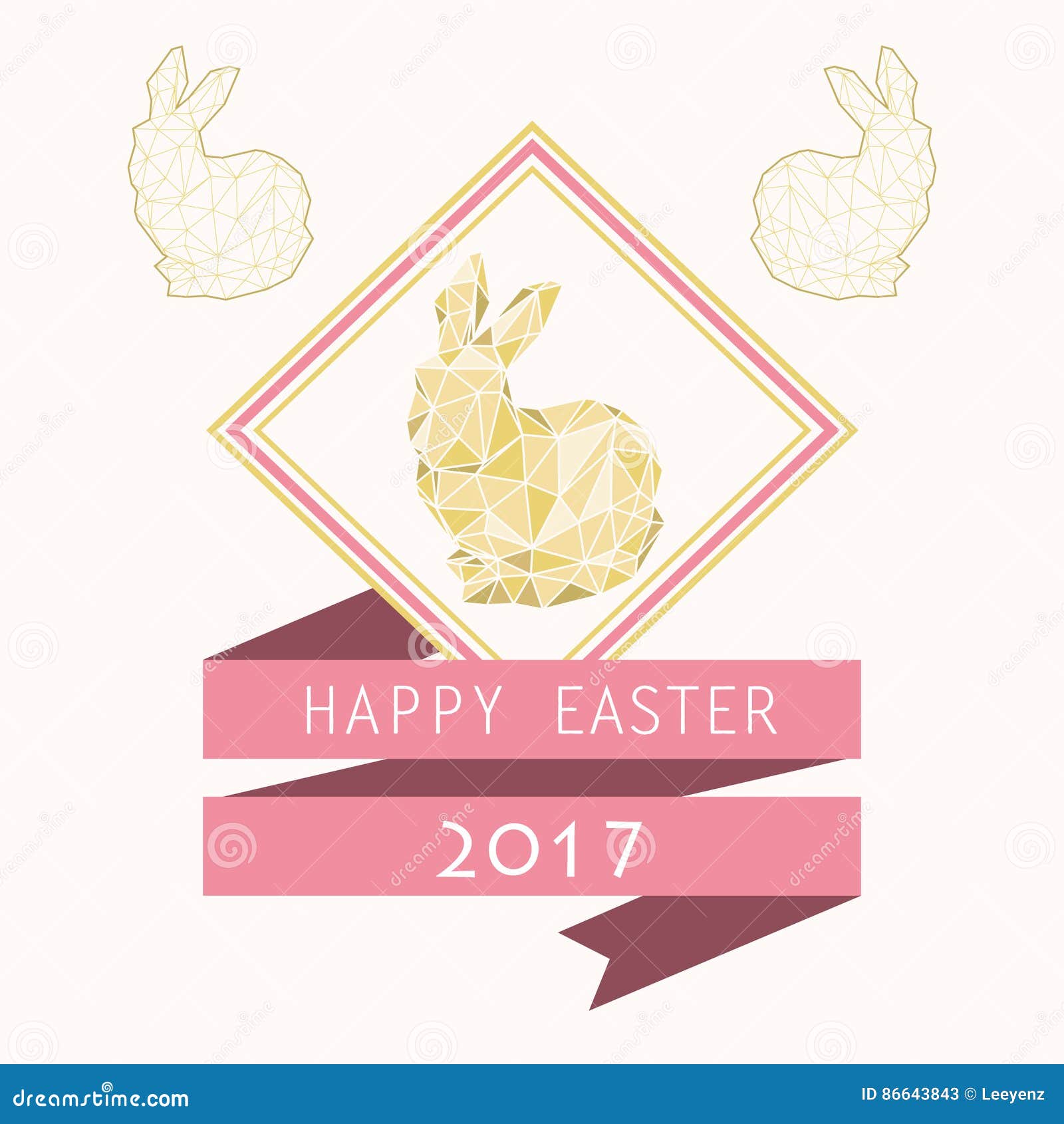 Geometric Easter Bunny stock vector. Illustration of black - 86643843