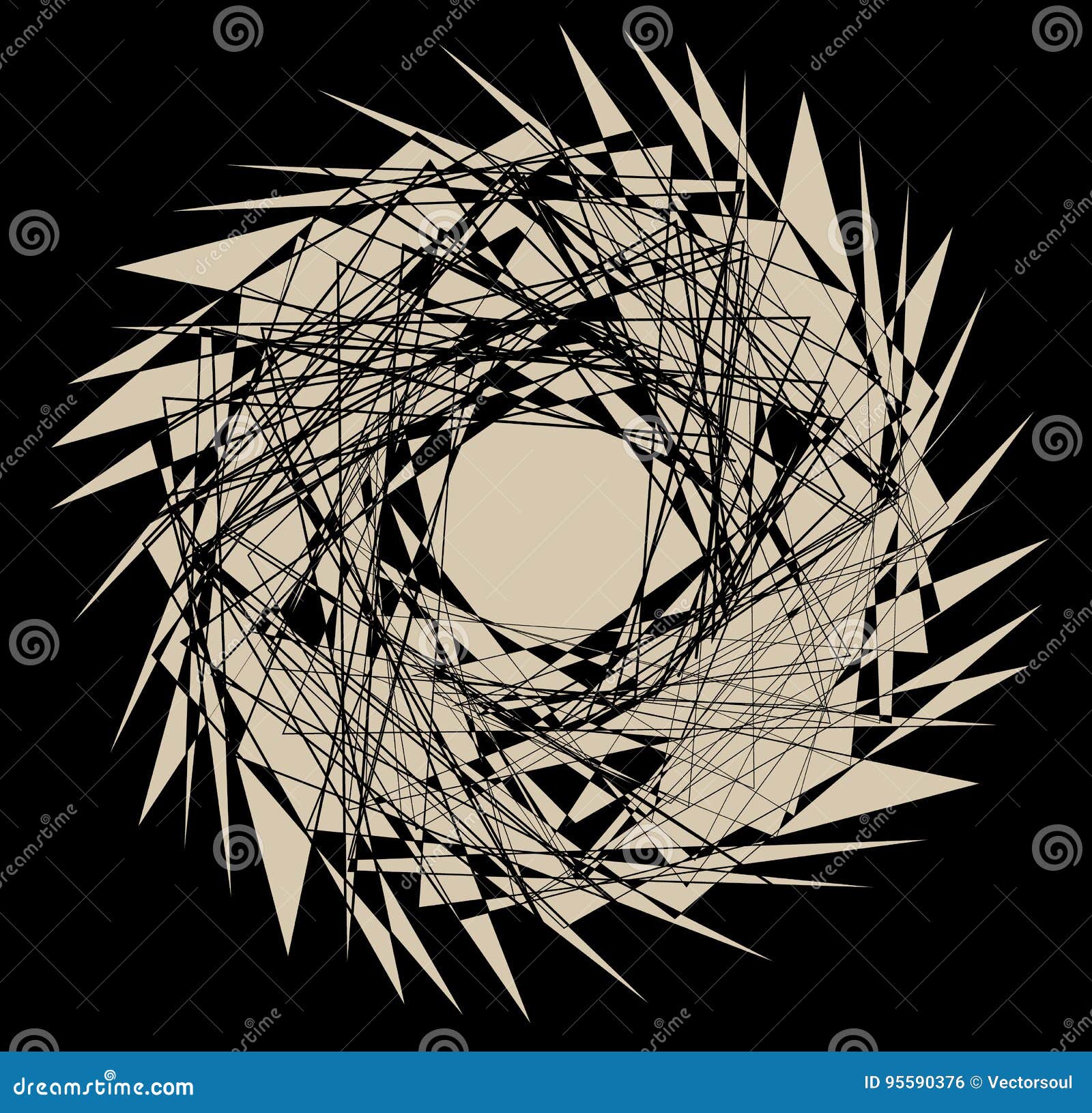 Geometric Edgy Random Shape. Abstract Textured Design Stock Vector ...
