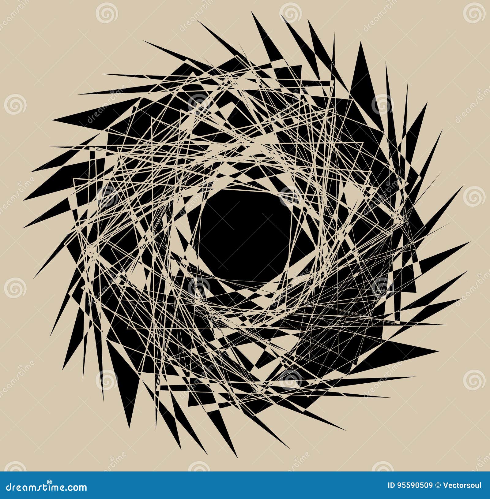 Geometric Edgy Random Shape. Abstract Textured Design Stock Vector ...