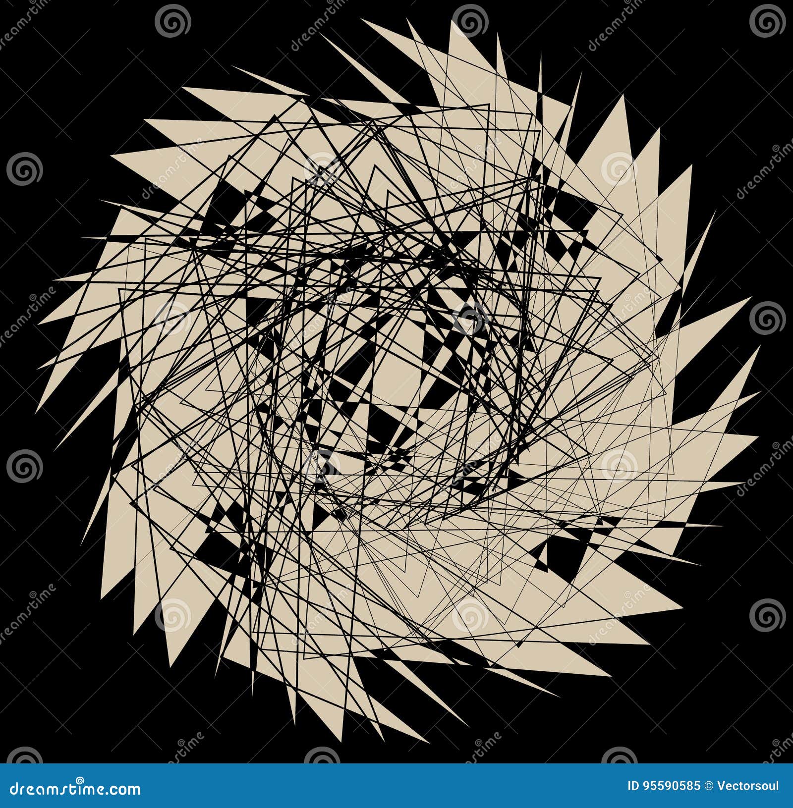 Geometric Edgy Random Shape. Abstract Textured Design Stock Vector ...