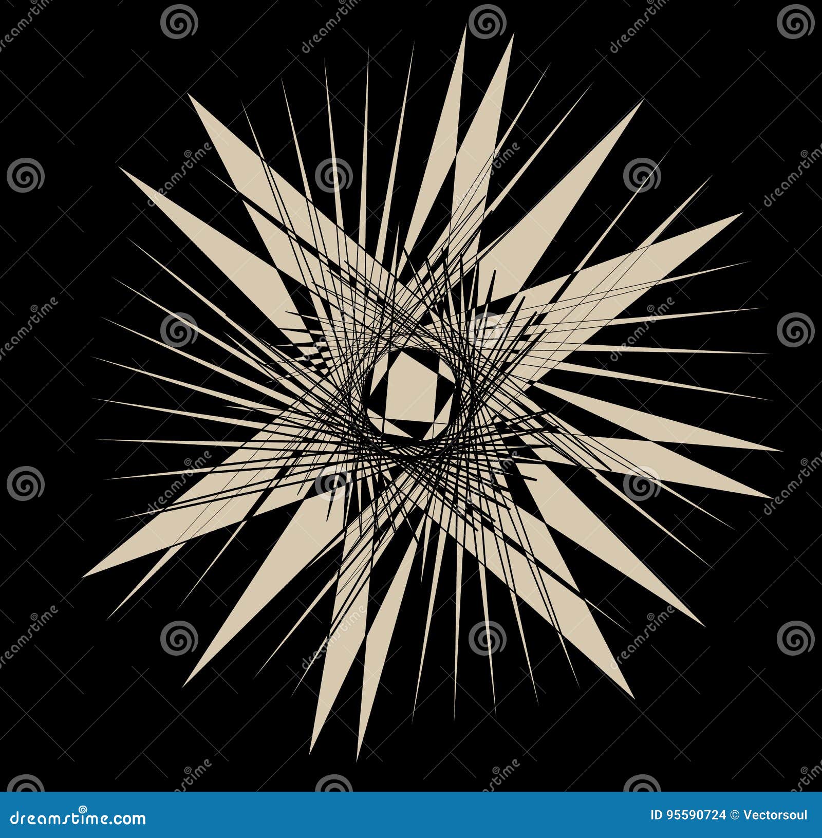 Geometric Edgy Random Shape. Abstract Textured Design Stock Vector ...