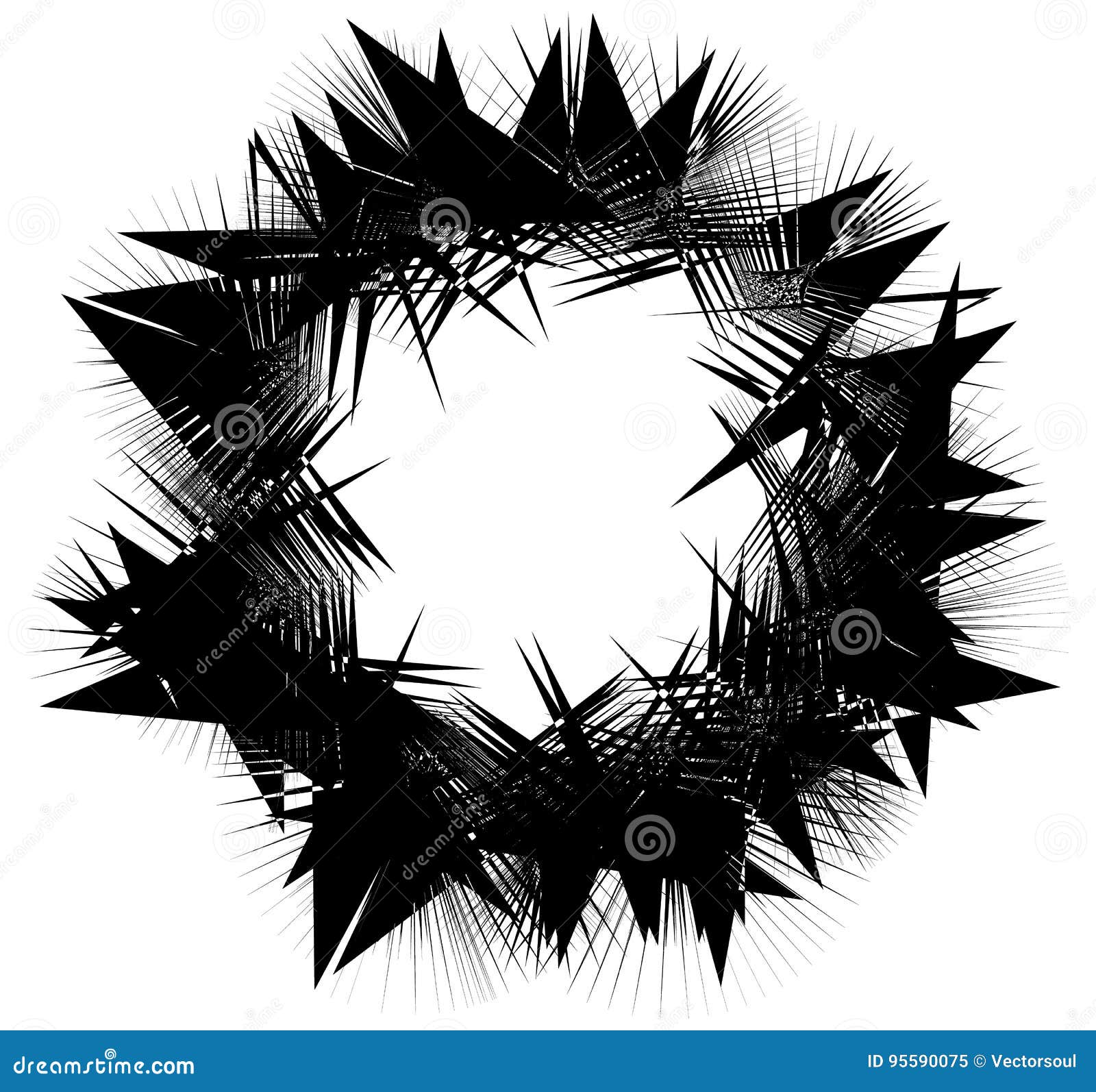 Geometric Edgy Shape, Pattern. Rough, Edgy Geometric Textured Element ...