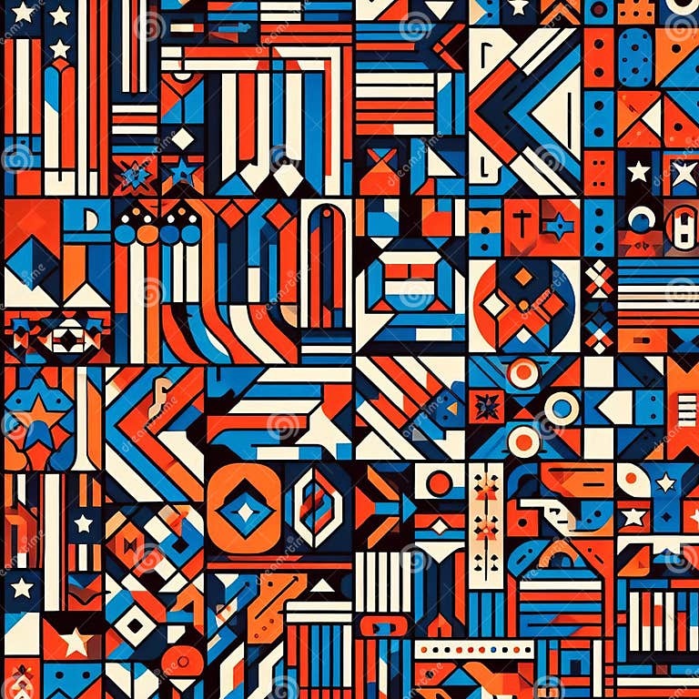 Geometric Election Pattern Geometric Pattern Using Shapes and L Stock ...