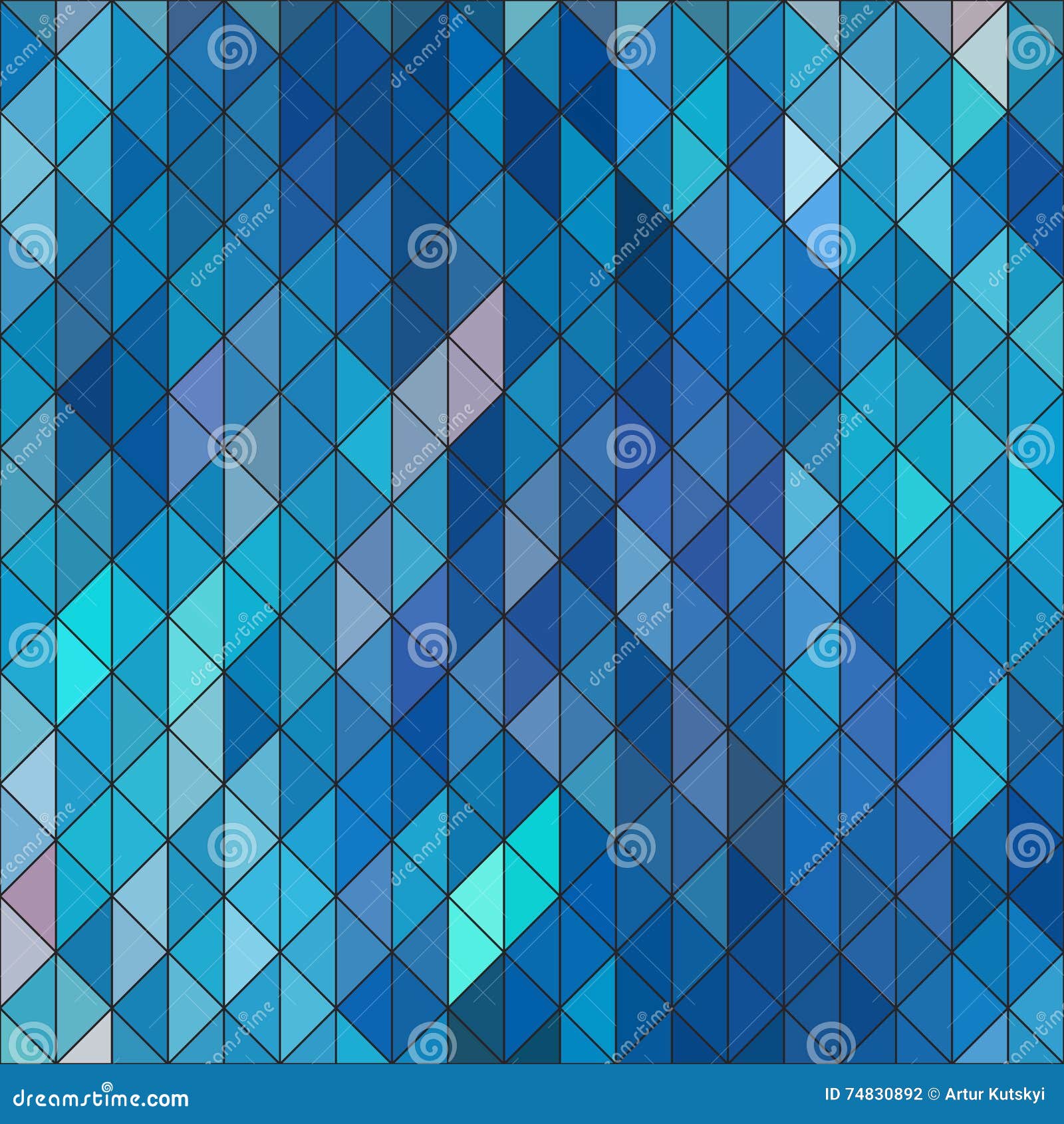 Geometric Elegant Blue Geometry Sapphire Diamond Triangles Pattern ...