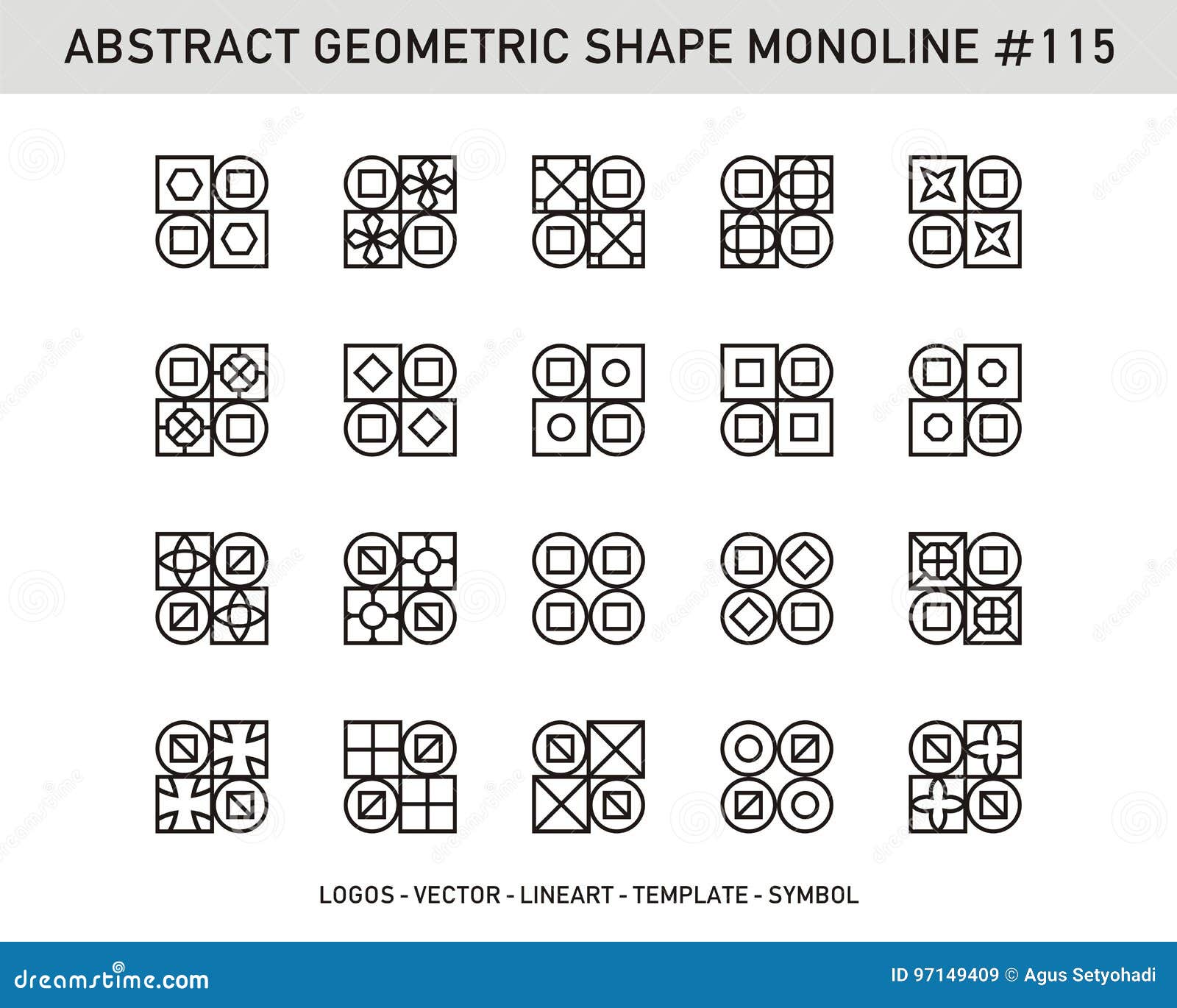 Geometric Element Abstract Set Stock Vector - Illustration of creative ...