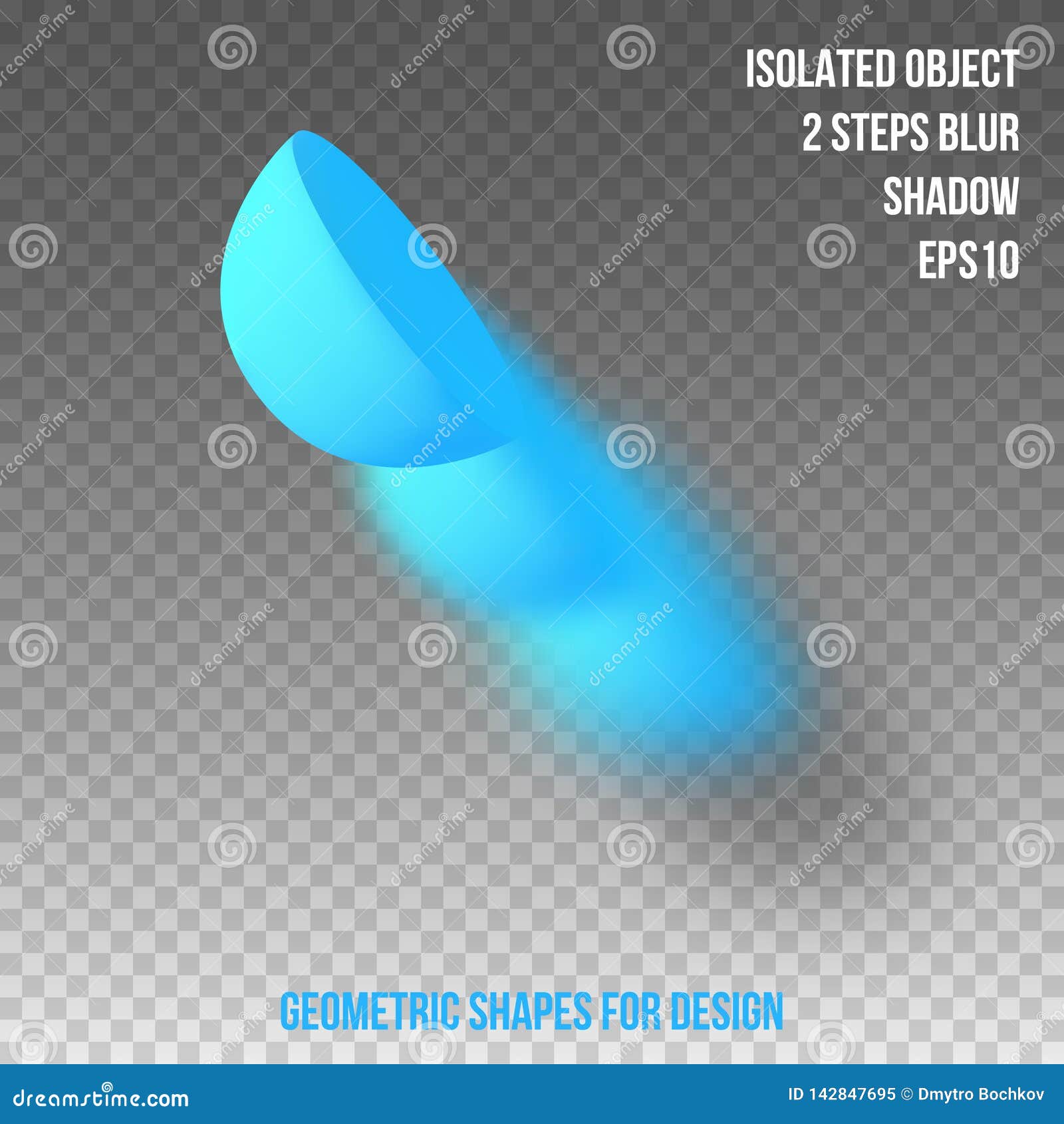 Geometric Element for Design. Isolated Object with Blur and Shadow. 3D ...