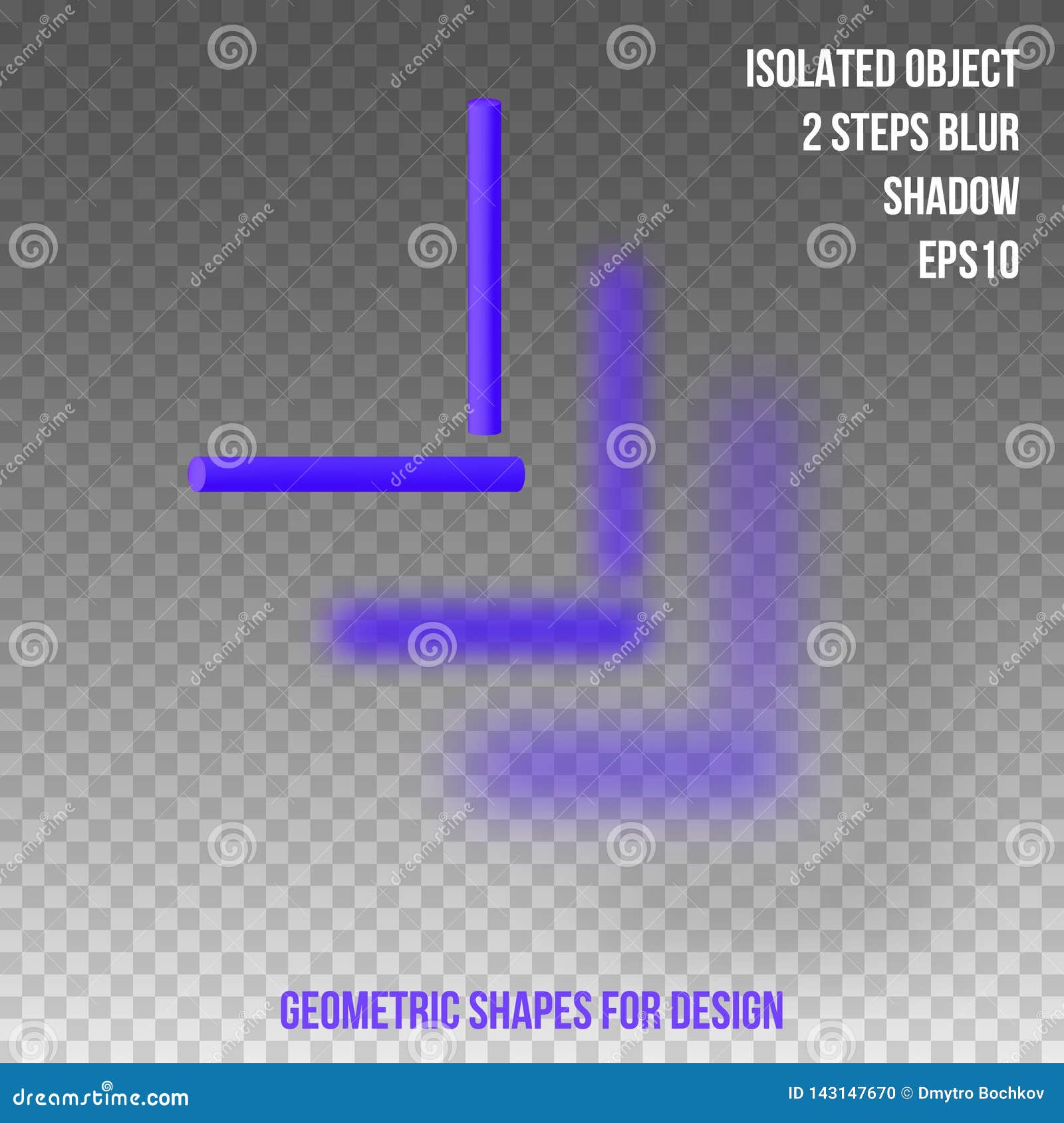 Geometric Element for Design. Isolated Object with Blur and Shadow. 3D ...