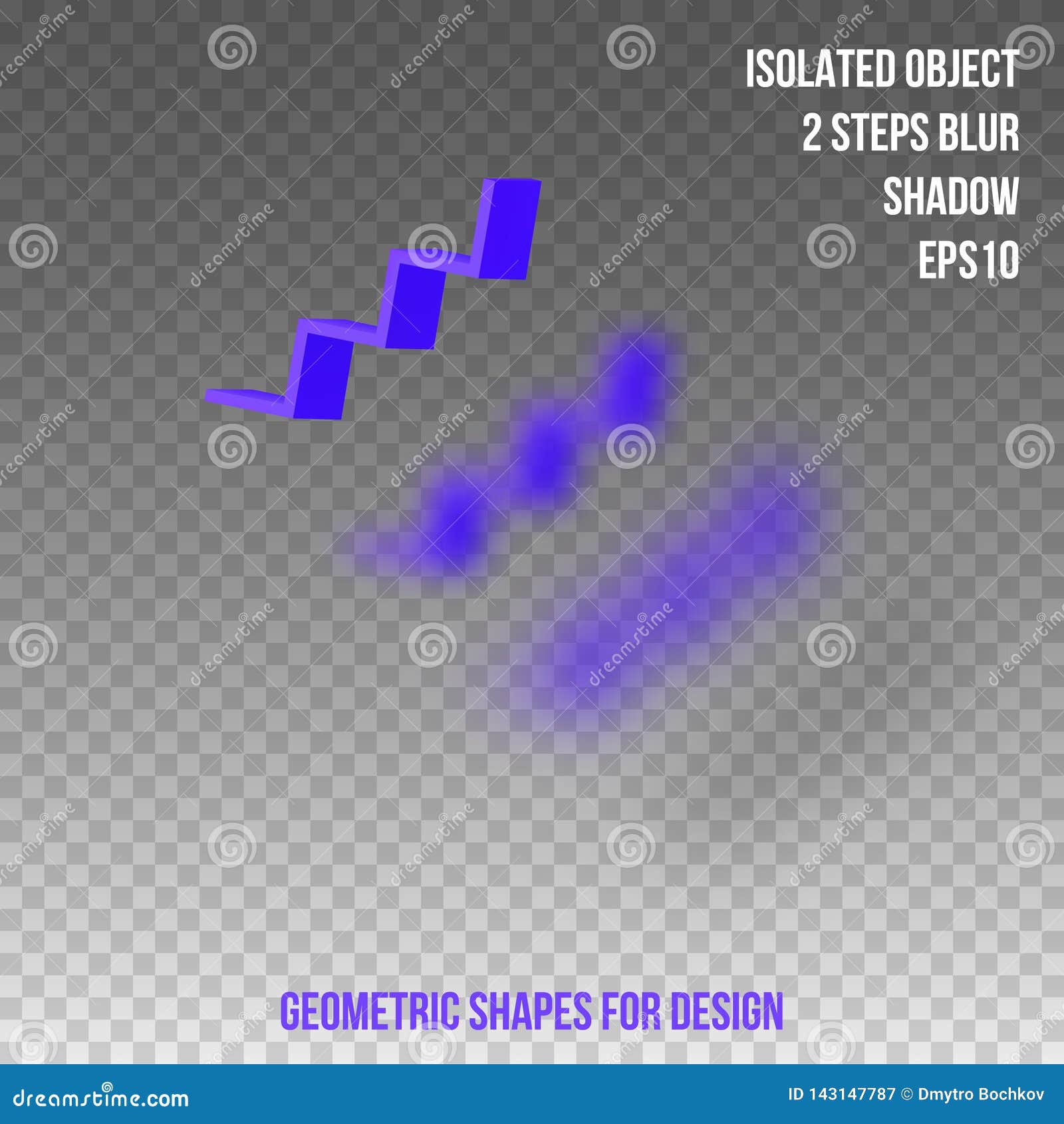 Geometric Element for Design. Isolated Object with Blur and Shadow. 3D ...