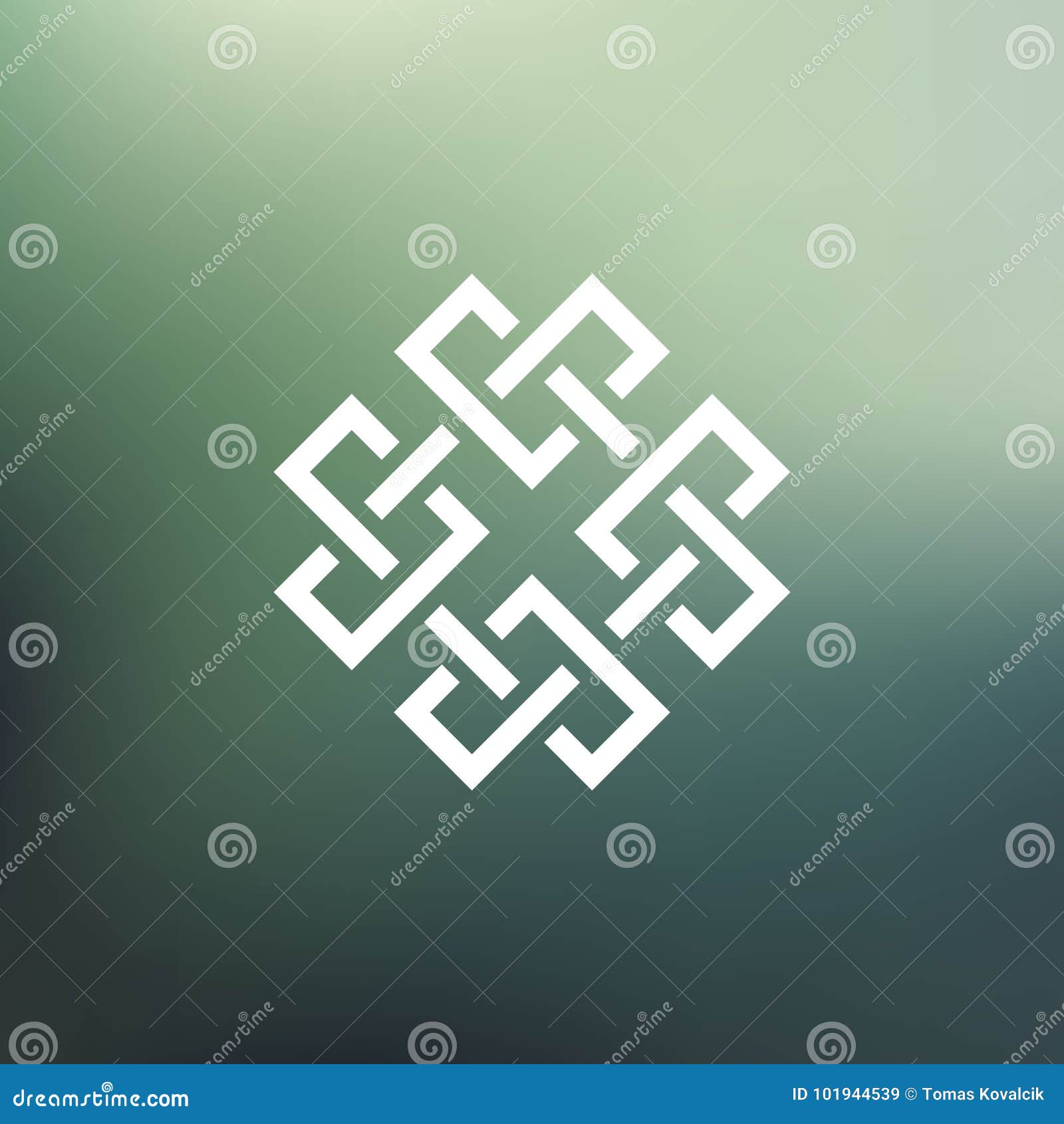 Geometric Element, Intertwined Design Stock Vector - Illustration of ...
