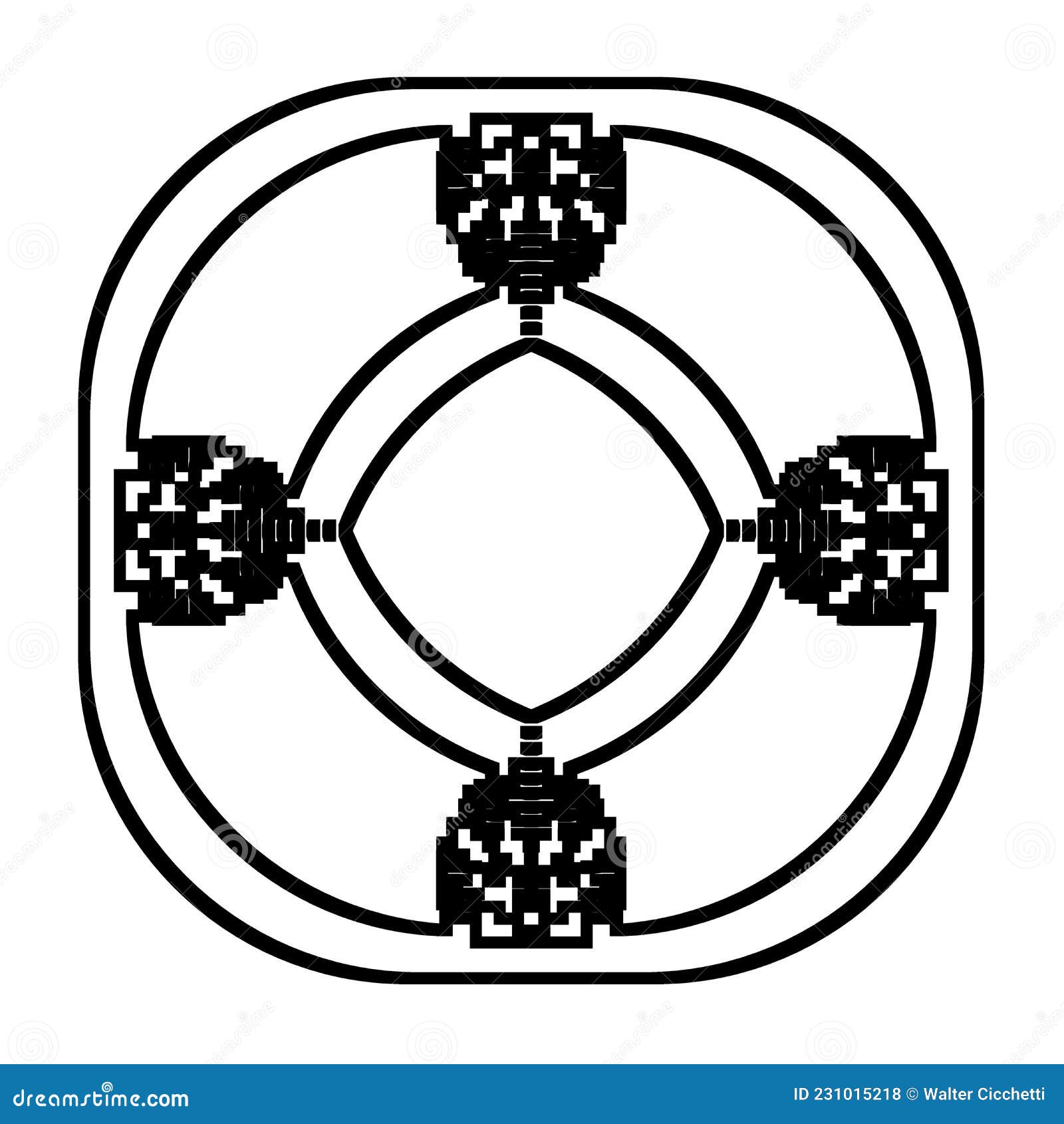 Geometric Element, Pixel Art - Minimalist Abstract Symbol Pattern Stock ...