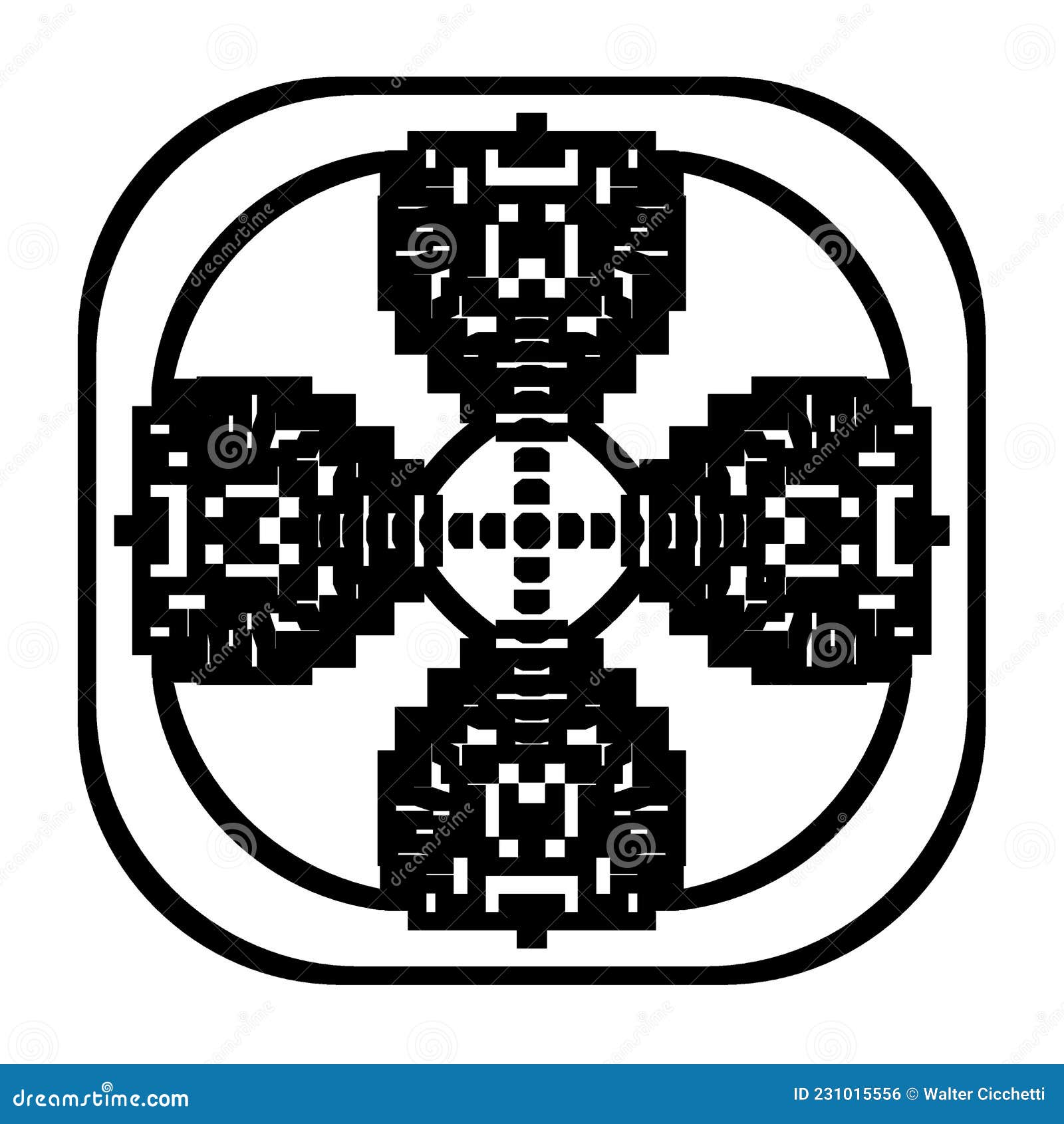 Geometric Element, Pixel Art - Minimalist Abstract Symbol Pattern Stock ...