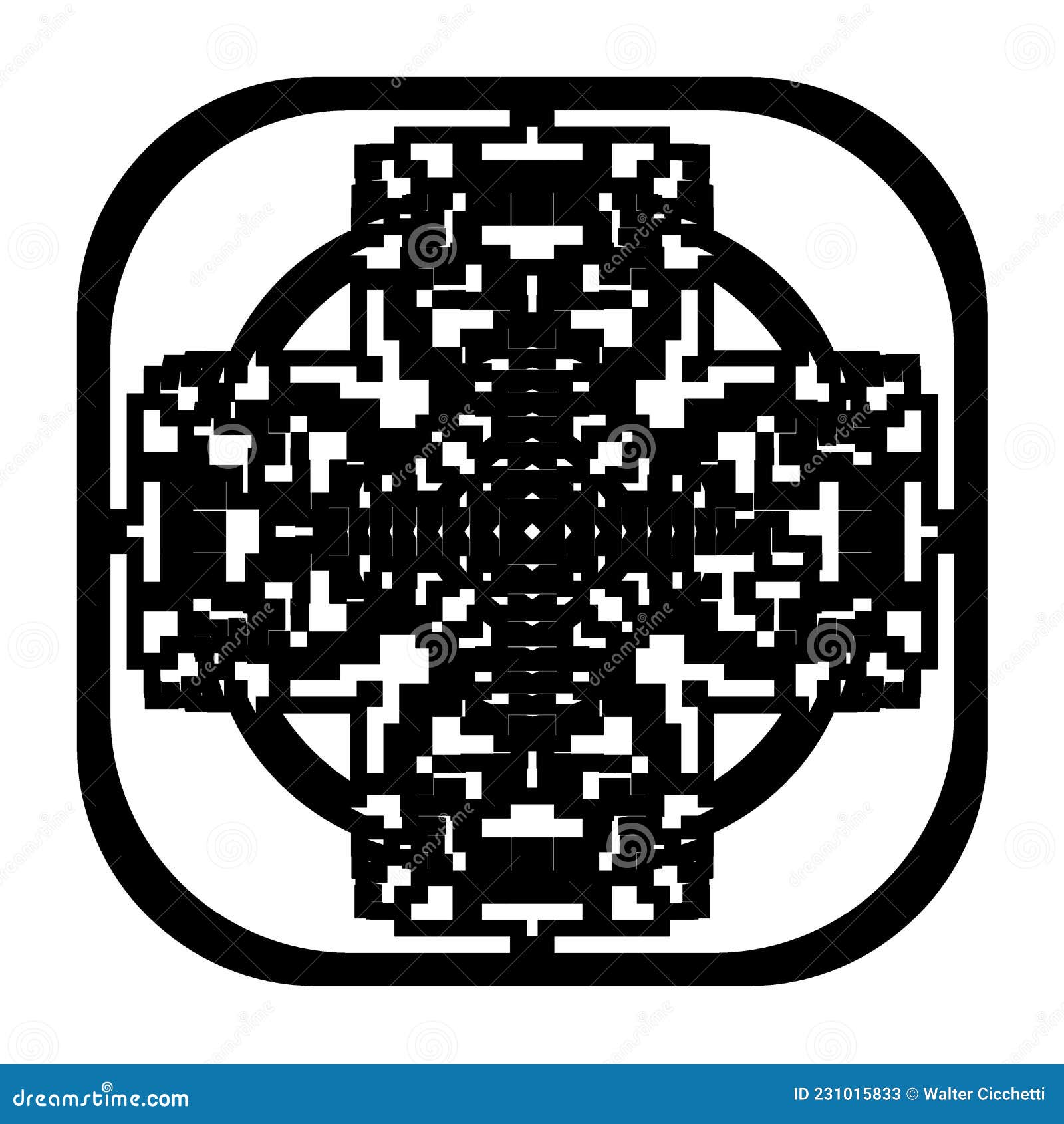 Geometric Element, Pixel Art - Minimalist Abstract Symbol Pattern Stock ...