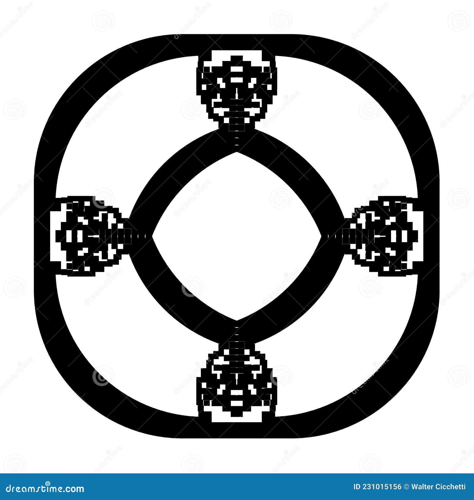 Geometric Element, Pixel Art - Minimalist Abstract Symbol Pattern Stock ...