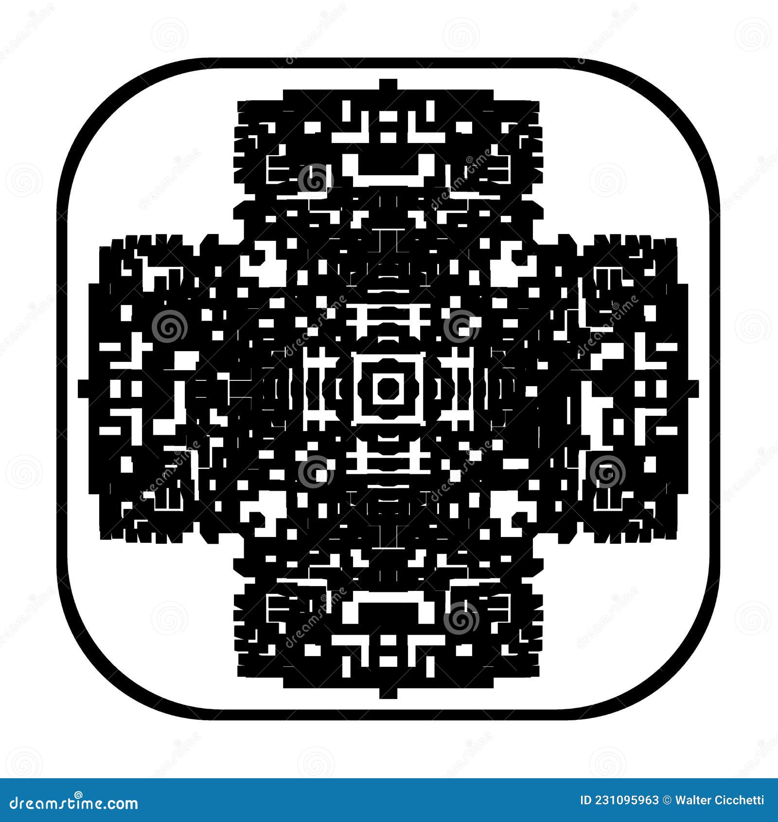 Geometric Element, Pixel Art - Minimalist Abstract Symbol Pattern Stock ...