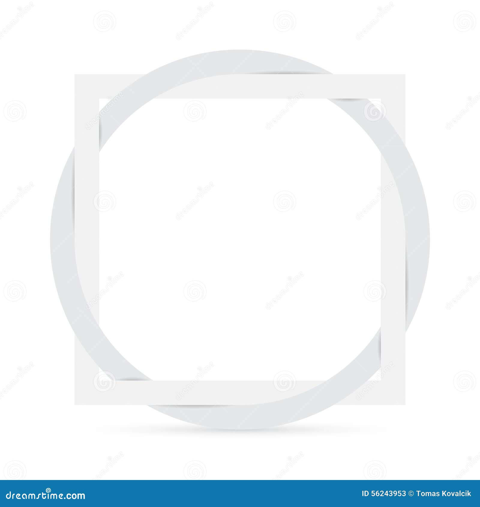 Geometric Element, Square with Circle Stock Vector - Illustration of ...