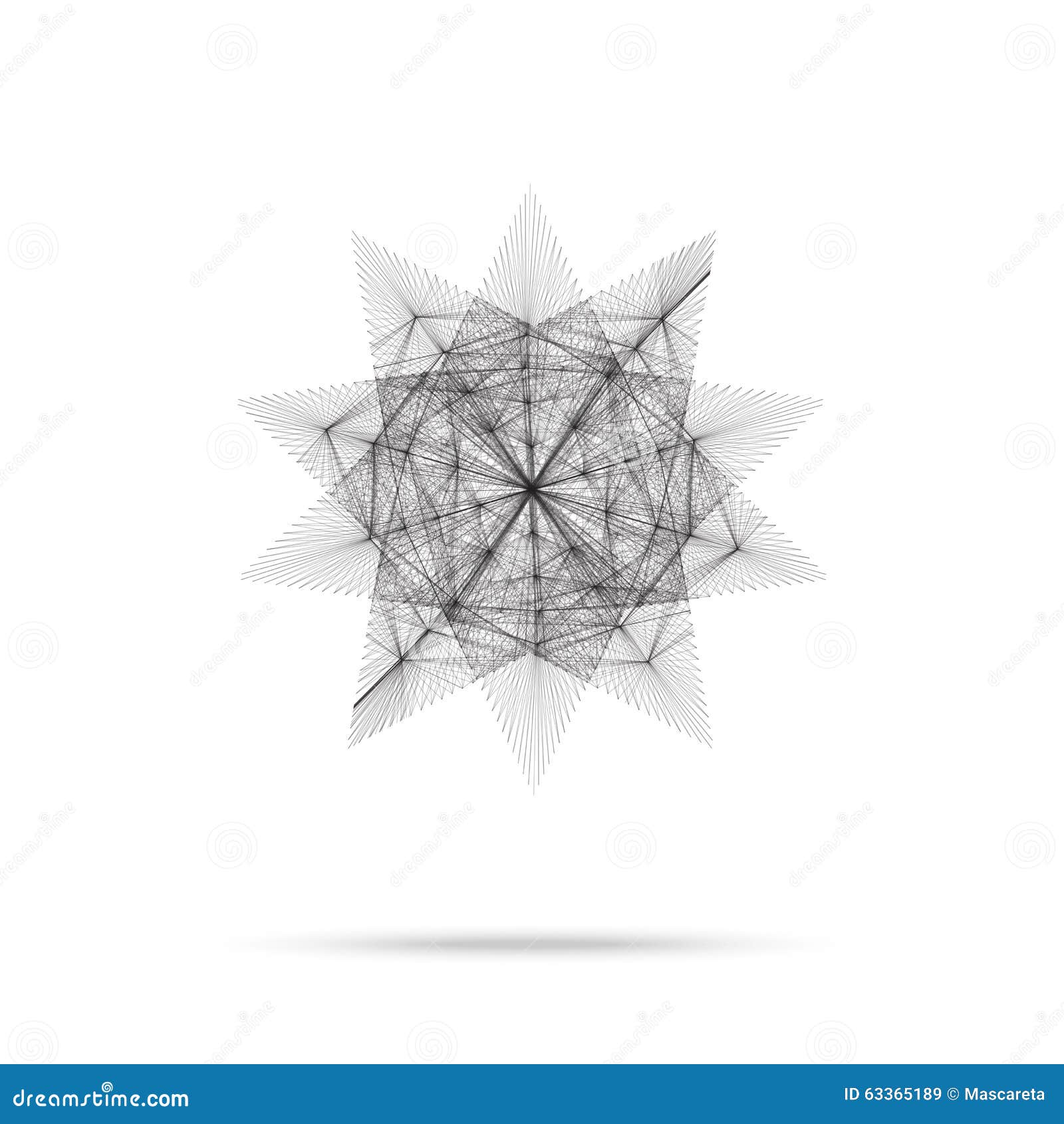 Geometric Element, Star Shape, Line Design, Vector Stock Vector ...