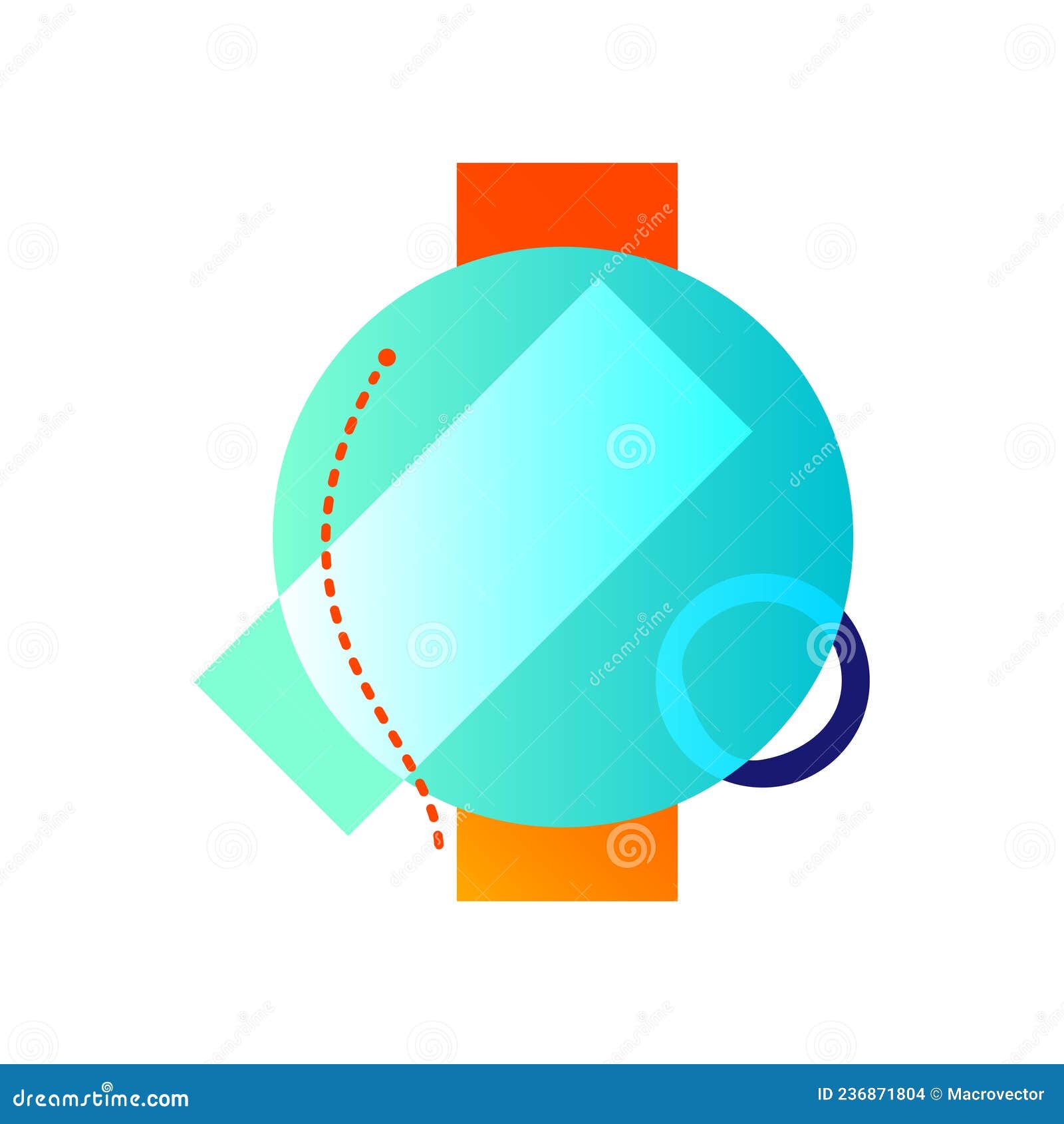 Geometric Elements Abstract Composition Stock Vector - Illustration of ...