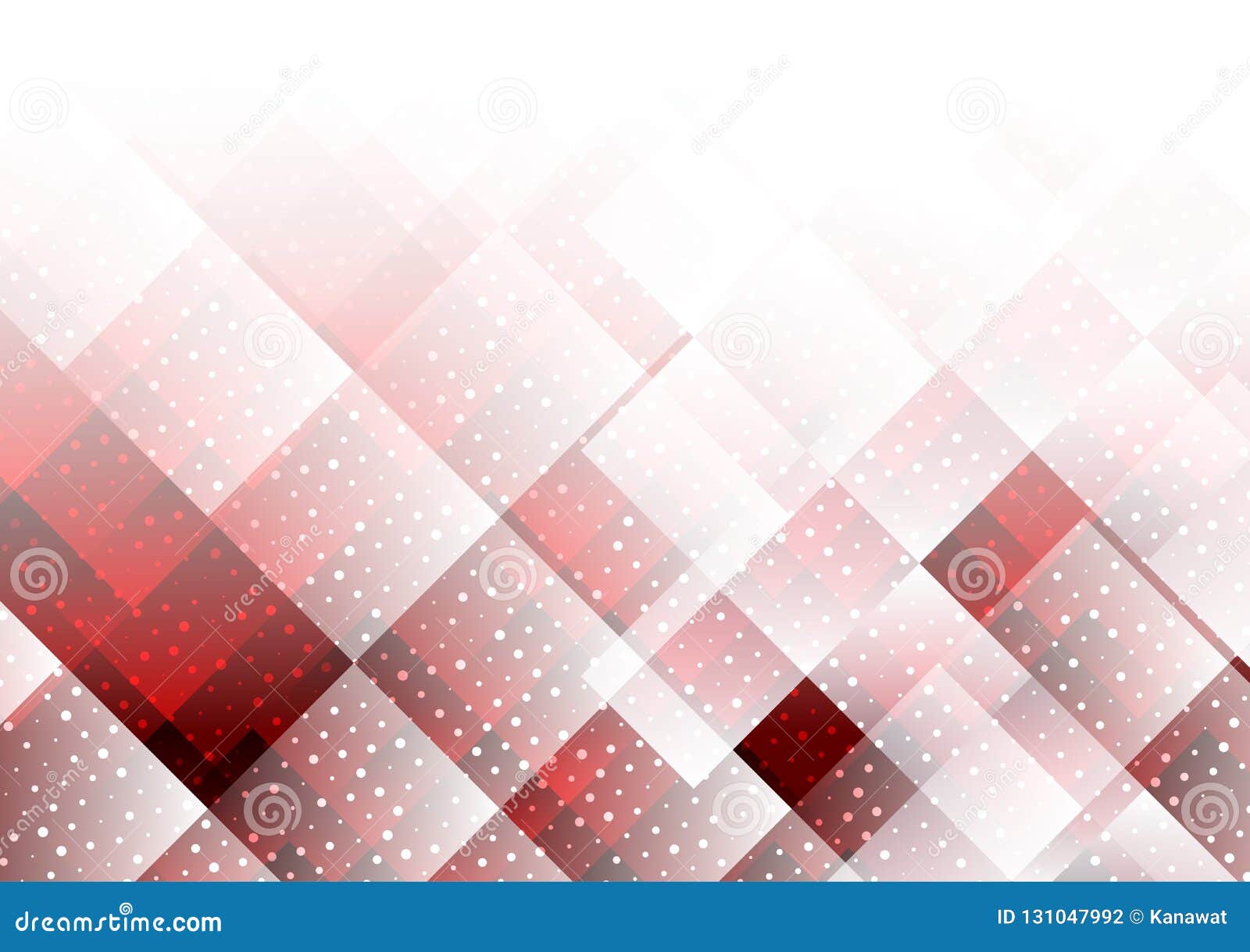 Geometric Elements Red Color with Dots Abstract Vector Background Stock ...