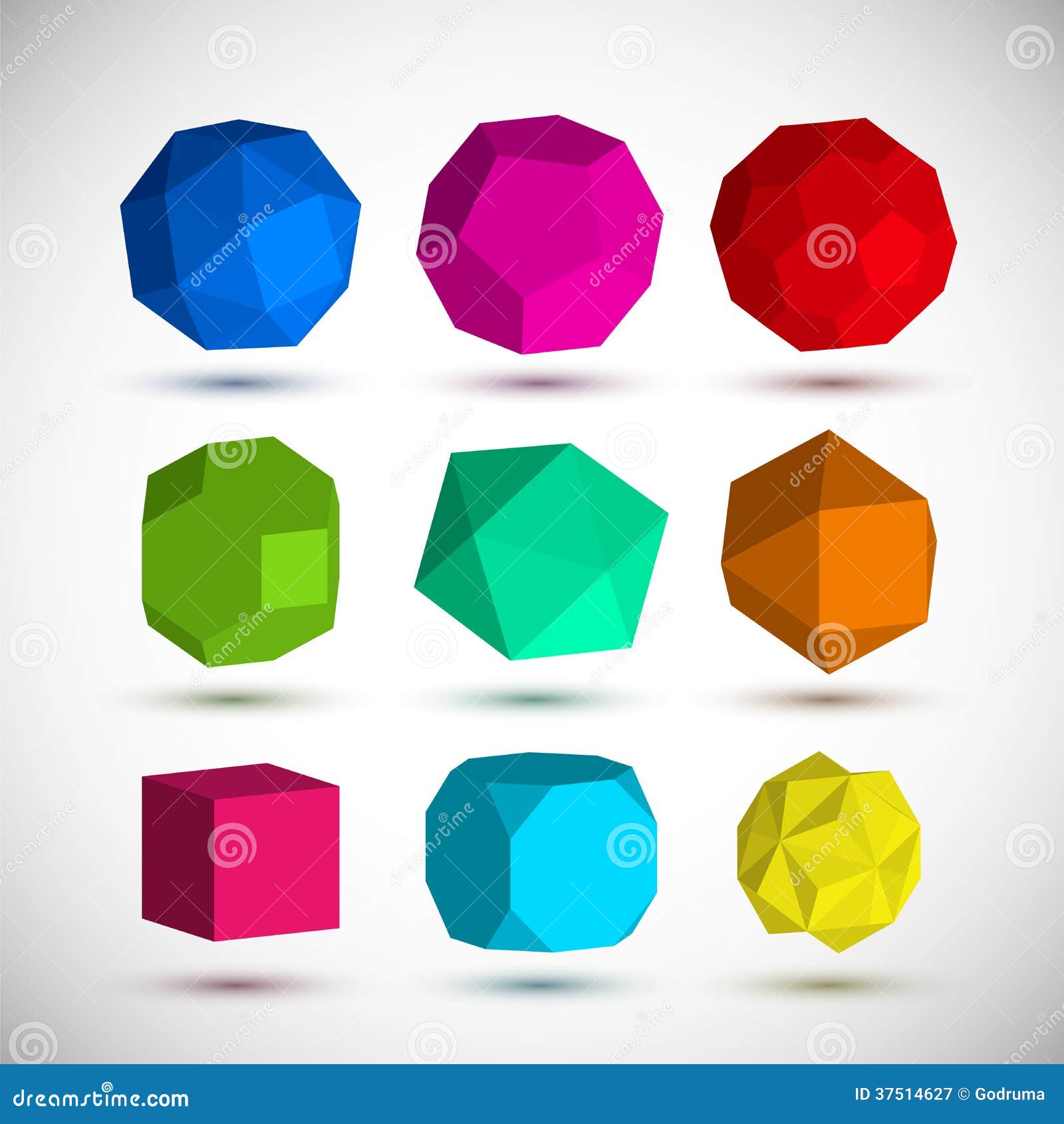 Geometric elements set stock vector. Illustration of banner - 37514627
