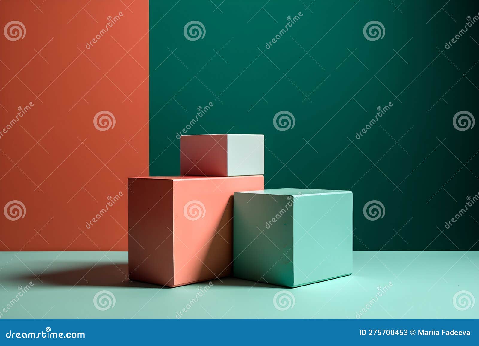 Geometric Elements, Shapes, for Design, Empty Space on a Green ...