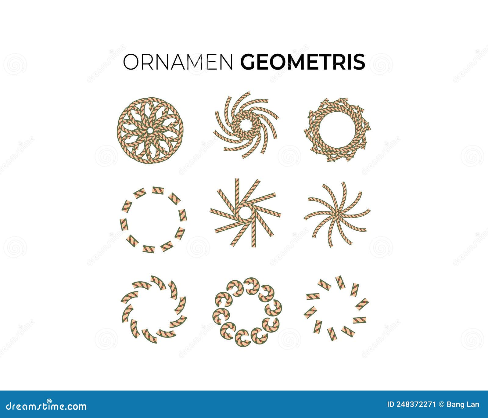 Geometric Elements of Symbols with Multiple Collections Stock Vector ...