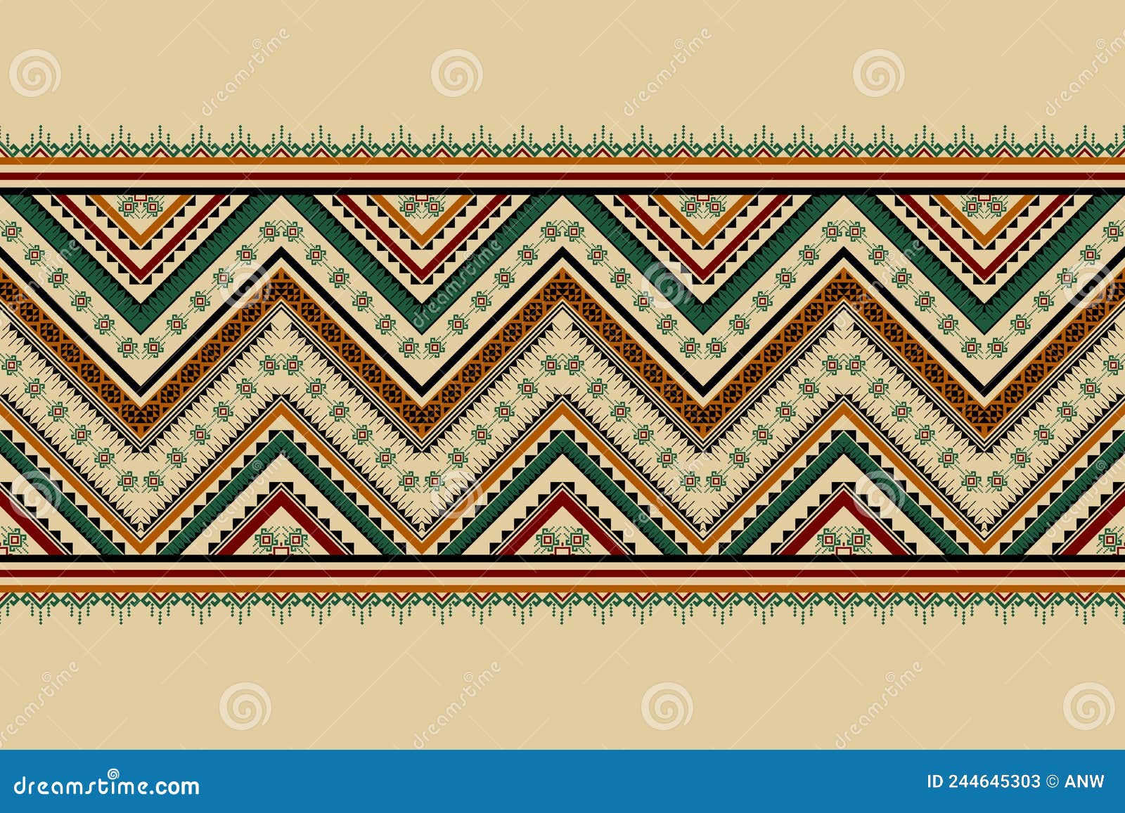 Geometric Ethnic Indian Pattern Stock Vector - Illustration of culture ...