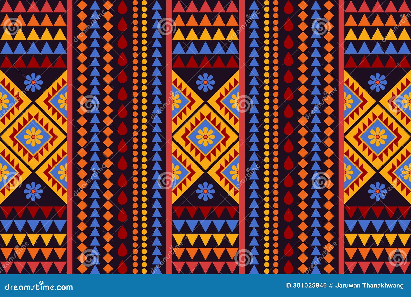 Geometric ethnic pattern stock illustration. Illustration of background ...