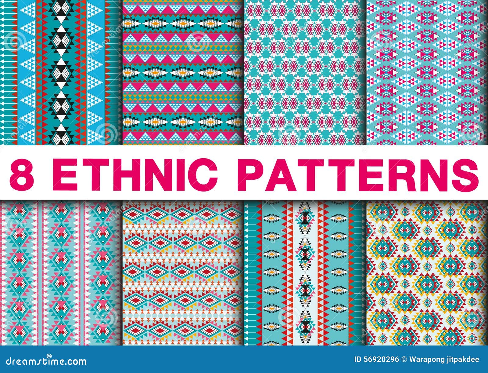 Geometric Ethnic pattern stock vector. Illustration of geometry - 56920296