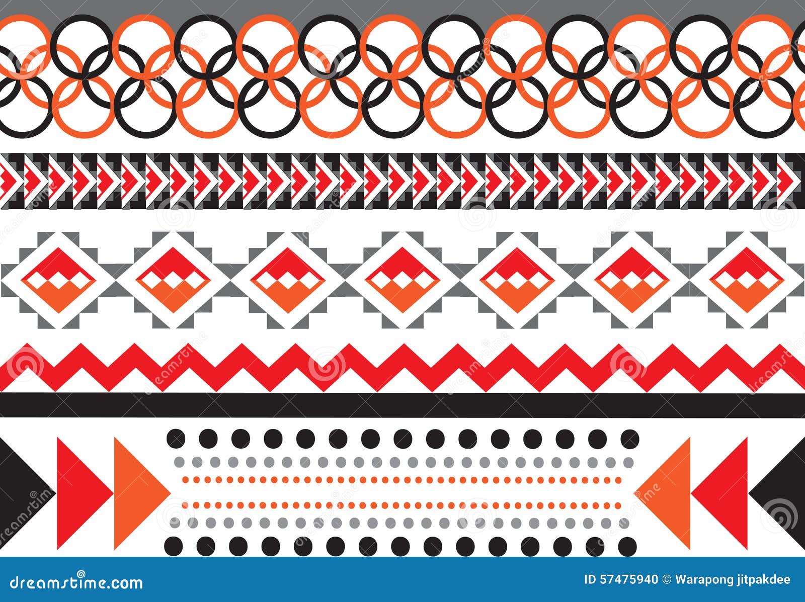 Geometric Ethnic pattern stock vector. Illustration of geometrical ...
